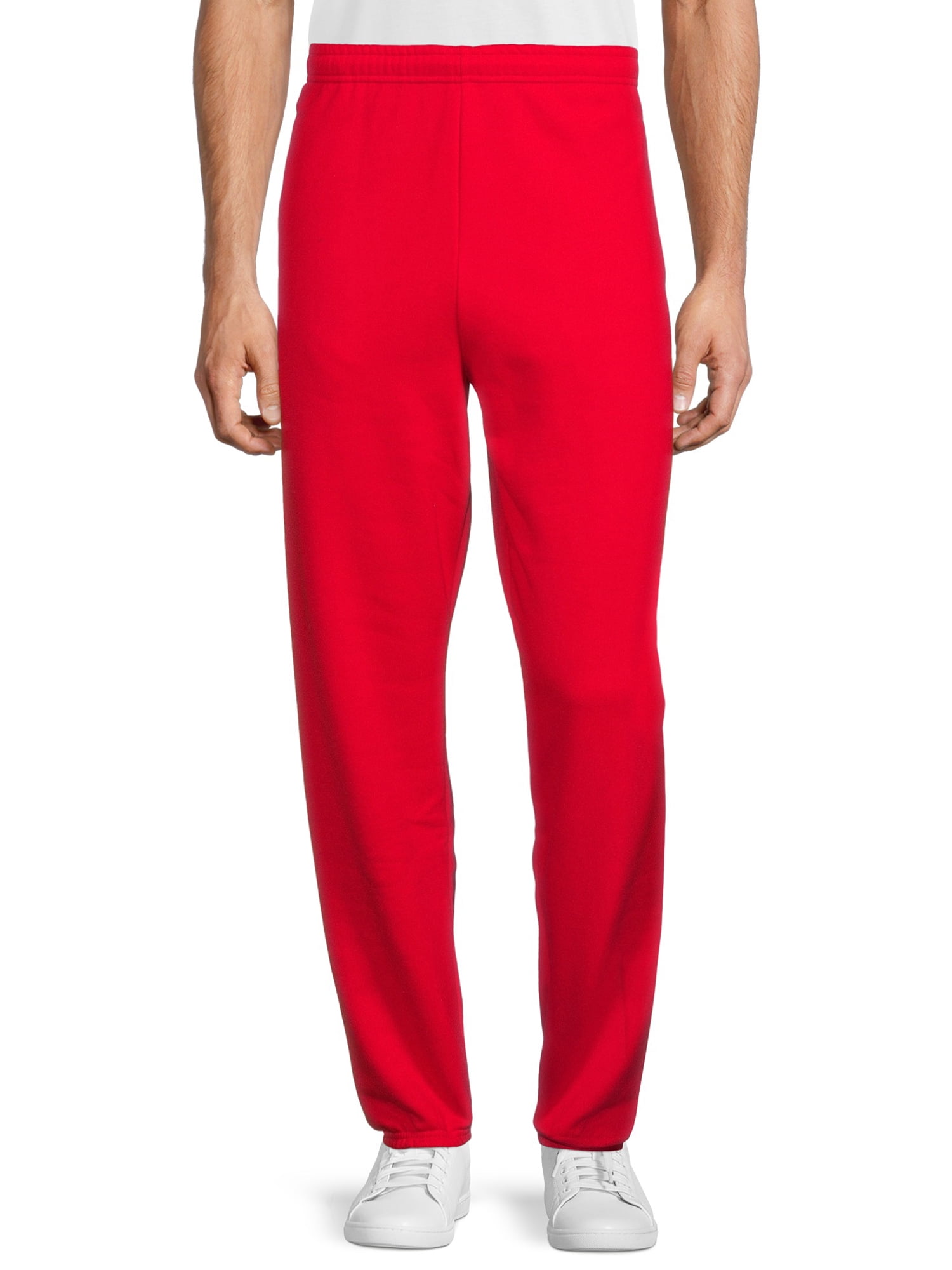 Athletic Works Fleece Pull On Style Elastic Bottom Red Sweatpants (Men ...