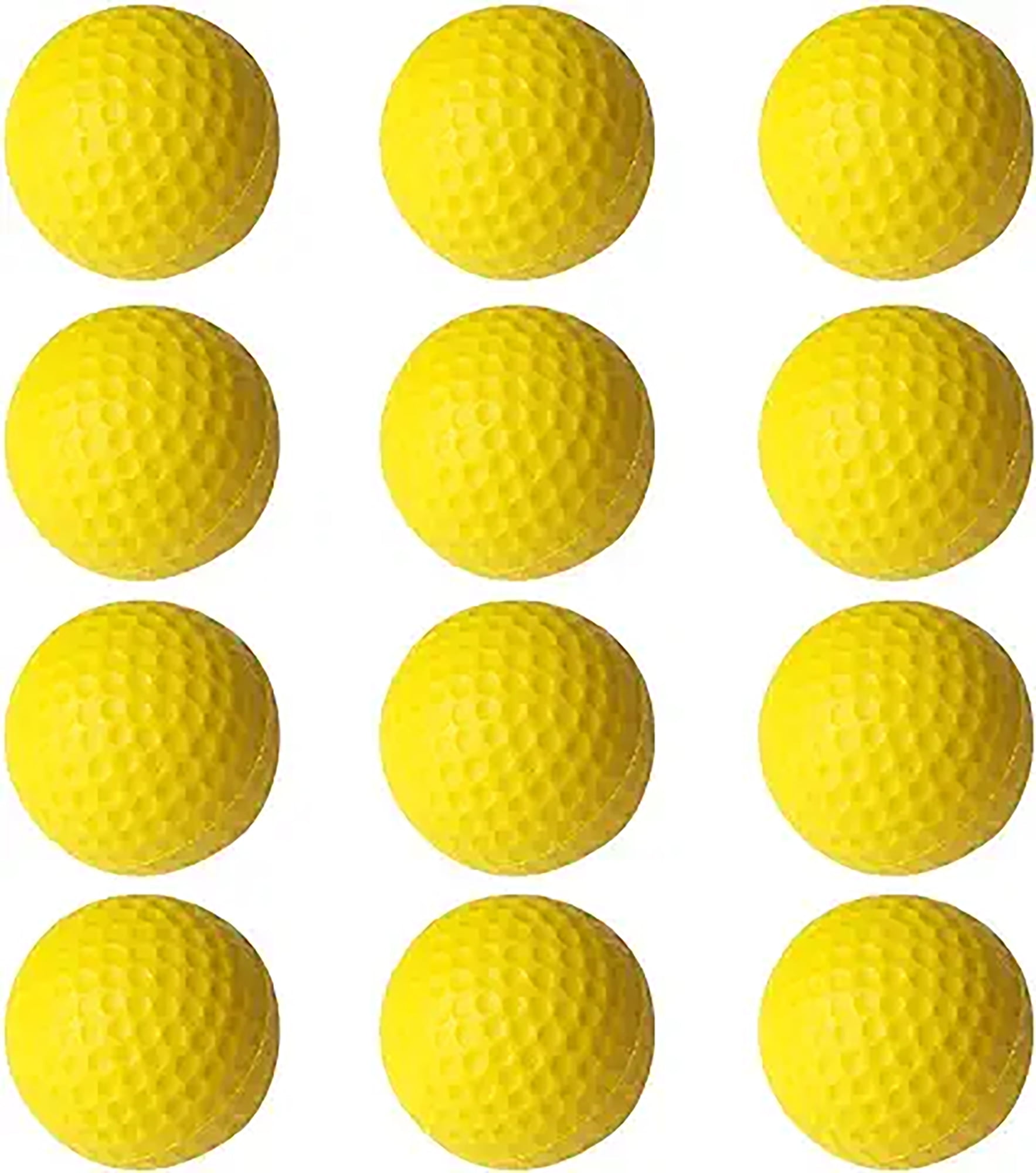 Athletic Works Foam Golf Practice Balls 12pk, Yellow High-Visibility ...