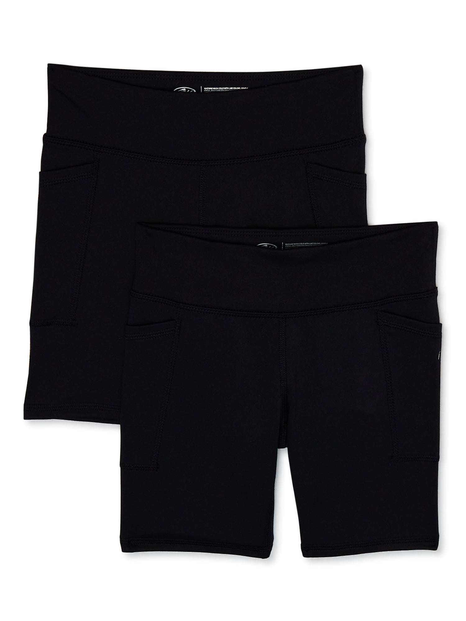 Athletic Works Girls Bike Short 2-Pack - Moisture-Wicking - Walmart.com