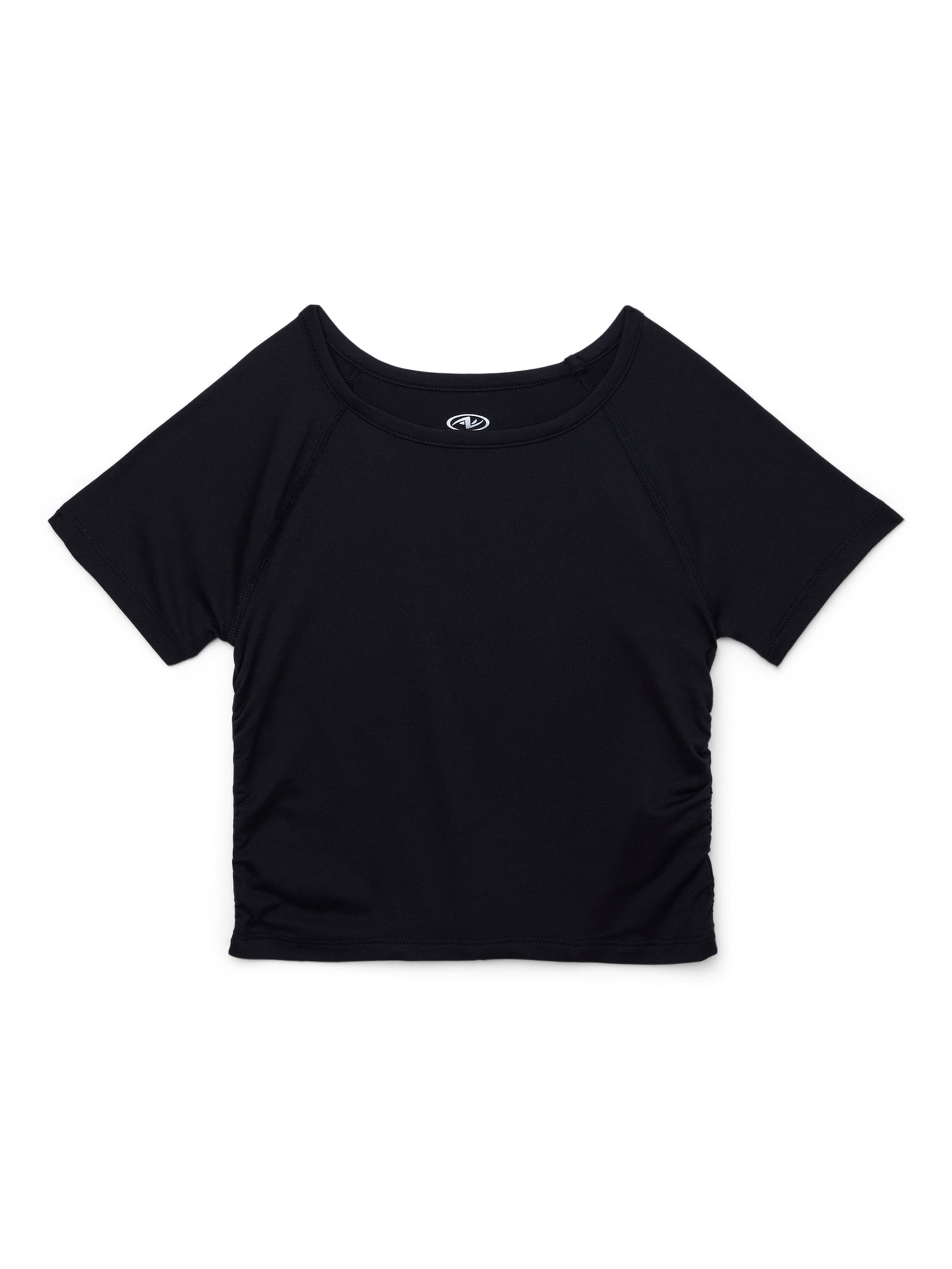 Athletic Works Girl's Cinched Tee with Short Sleeves, Sizes 4-18 & Plus ...