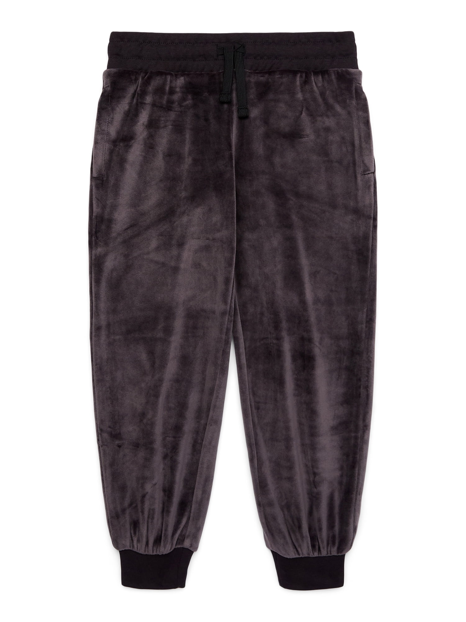 Athletic Works Girl's Active Plush Joggers, Velour Knit Sweatpants ...