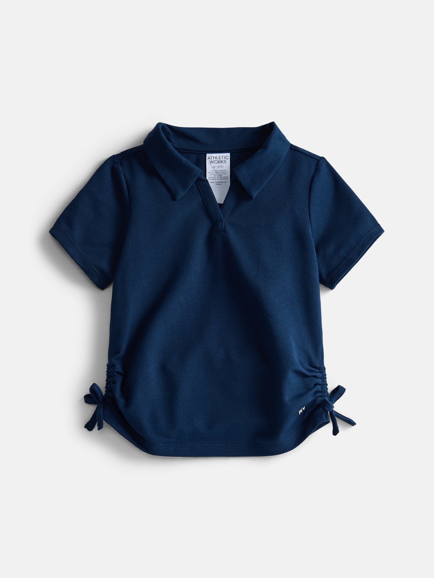 Athletic Works Girls Active Polo Pique Top, Sizes 4-18 - Walmart.com