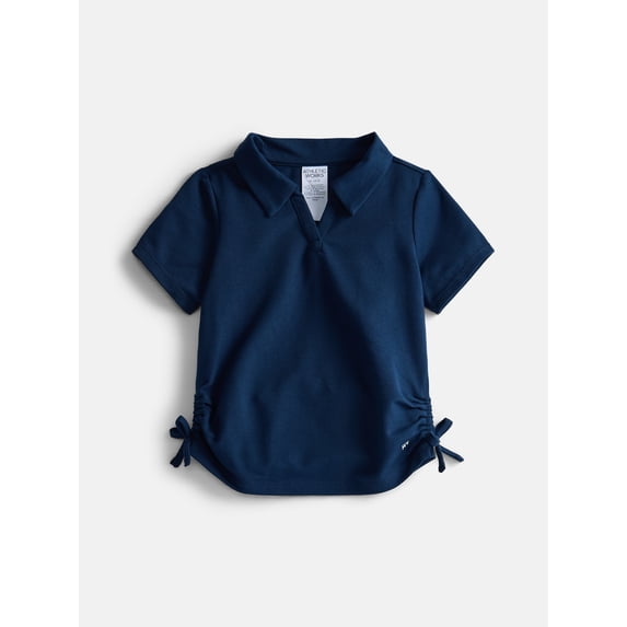Athletic Works Girls Active Polo Pique Top, Sizes 4-18 - Walmart.com