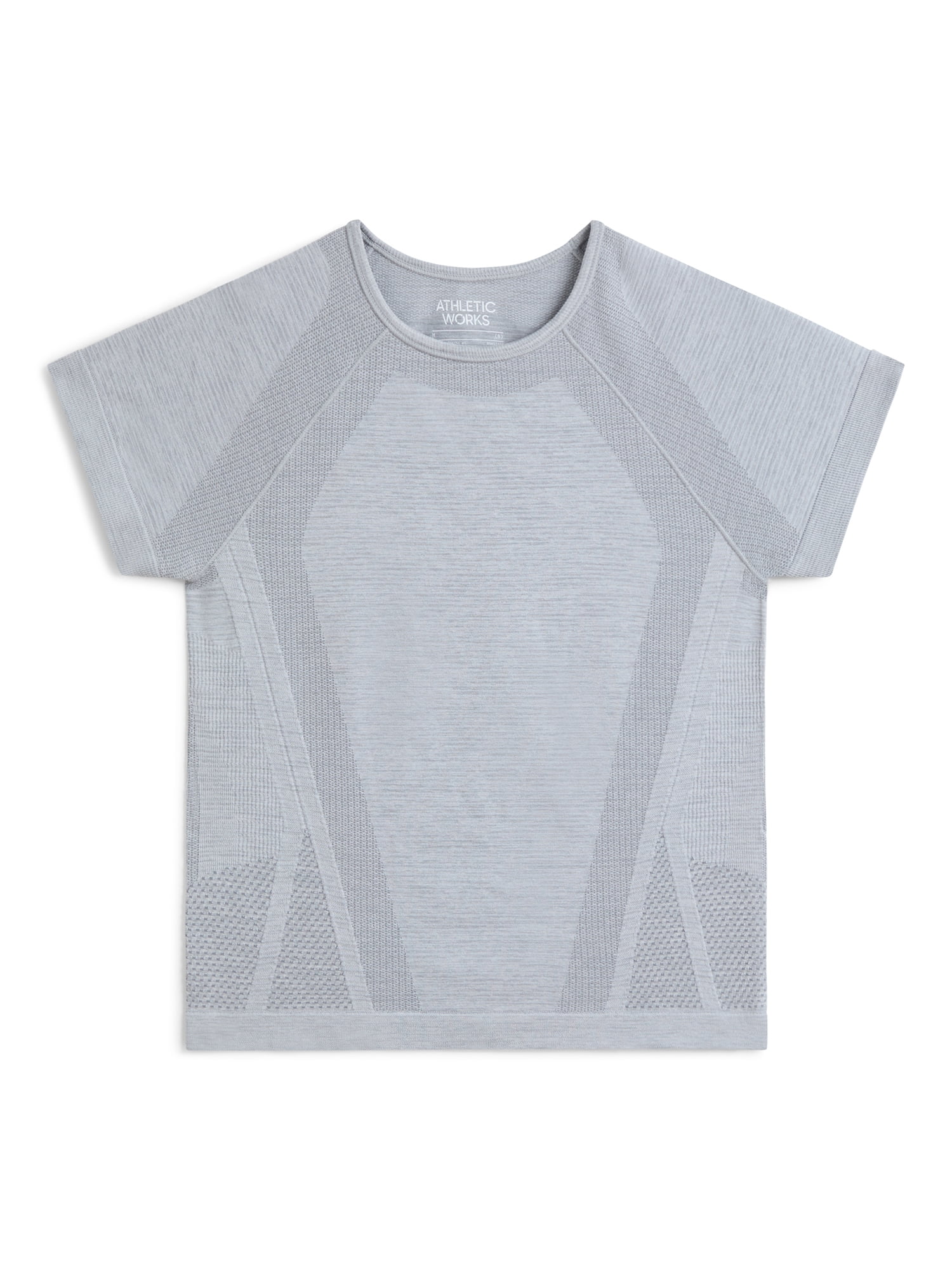 Athletic Works Girl's Active Short Sleeve Seamless Tee, Sizes 4-18 ...