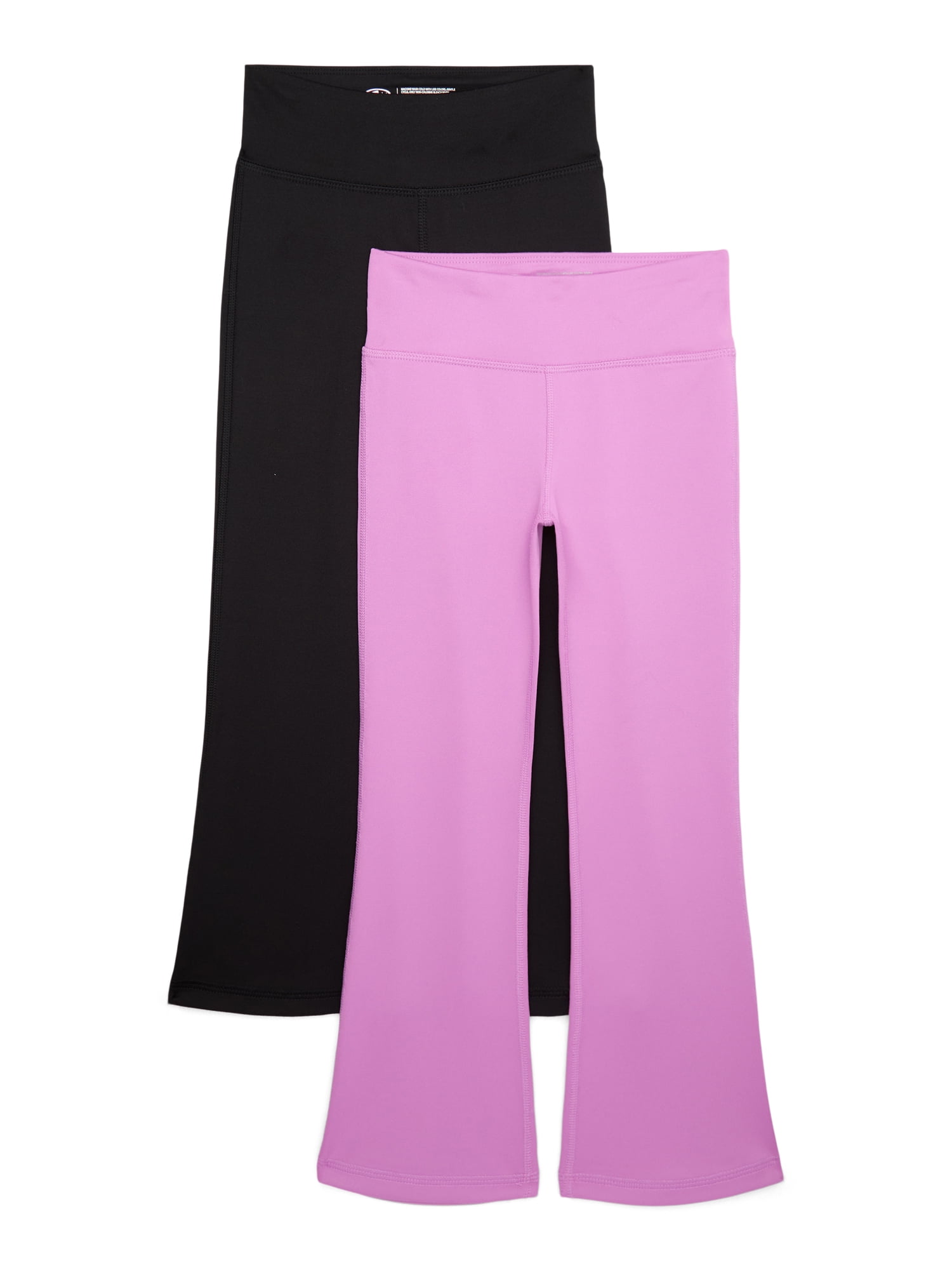 Athletic Works Girls Flare Legging 2-Pack - Sizes 4-18 & Plus - Walmart.com