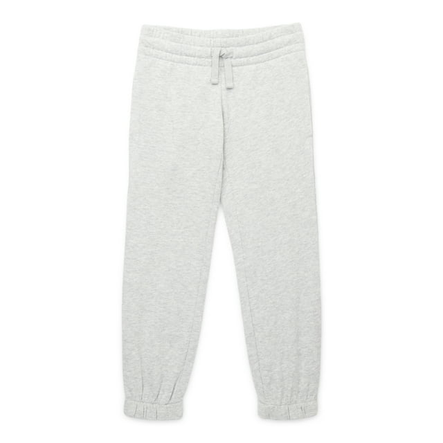 Athletic Works Little and Big Girls Fleece Jogger Sweatpants, Sizes 4 ...