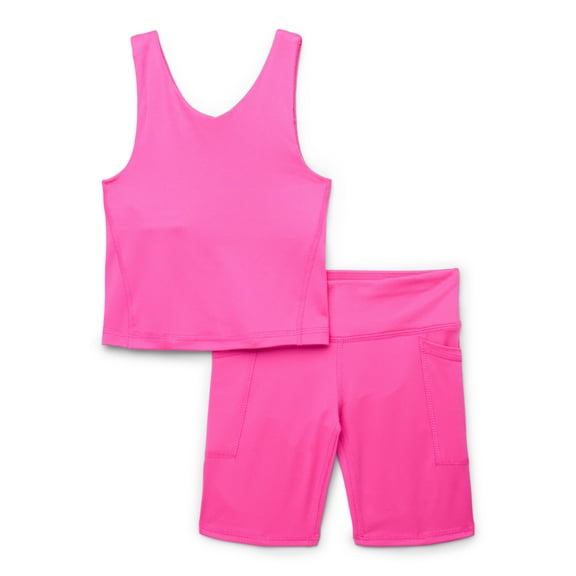 Athletic Works Girls Plush Velour Top and Pants Set, 2-Piece, Sizes 4 ...