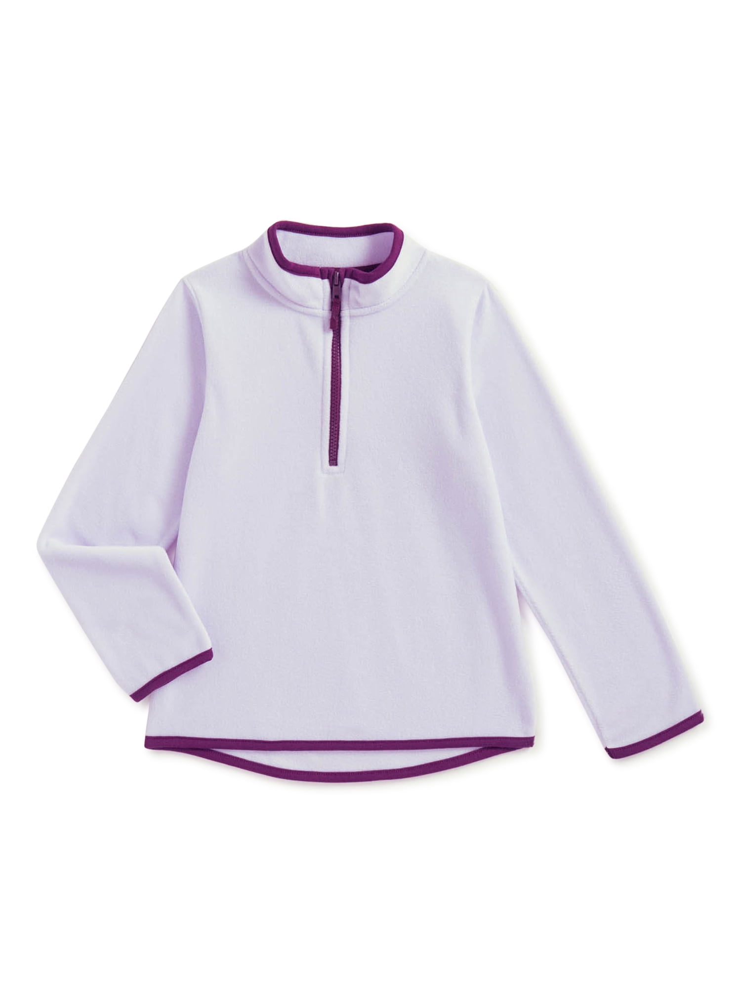 Athletic Works Girls 1/4 Zip Micro Polar Fleece Pullover, Sizes 4-18 ...