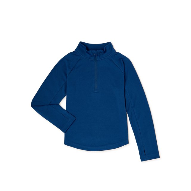 Athletic Works Girls Active Quarter Zip Pullover , Sizes 4-18 & Plus ...