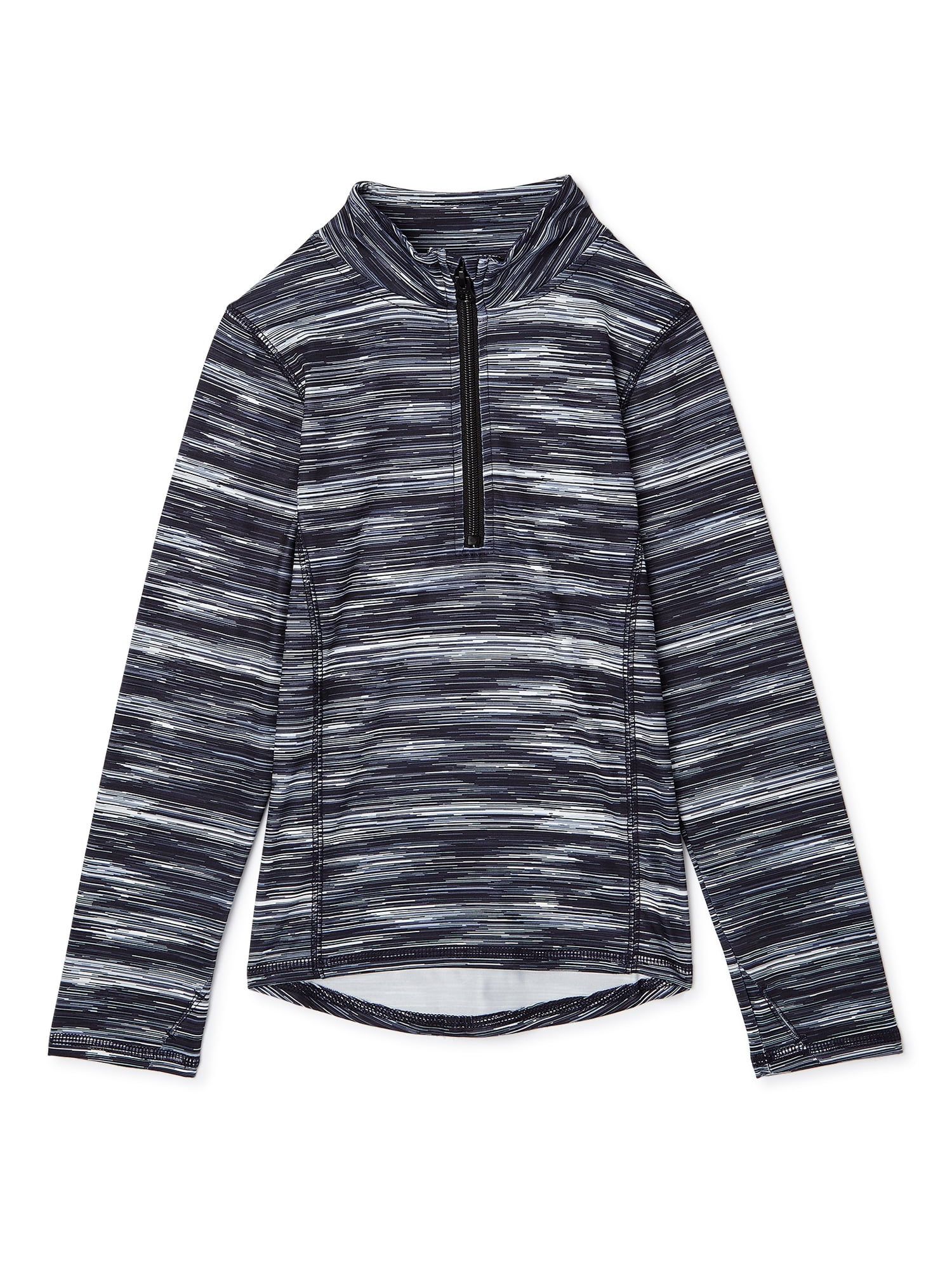 Athletic Works Girls Active Quarter Zip Pullover Sweatshirt, Sizes 4-18 ...