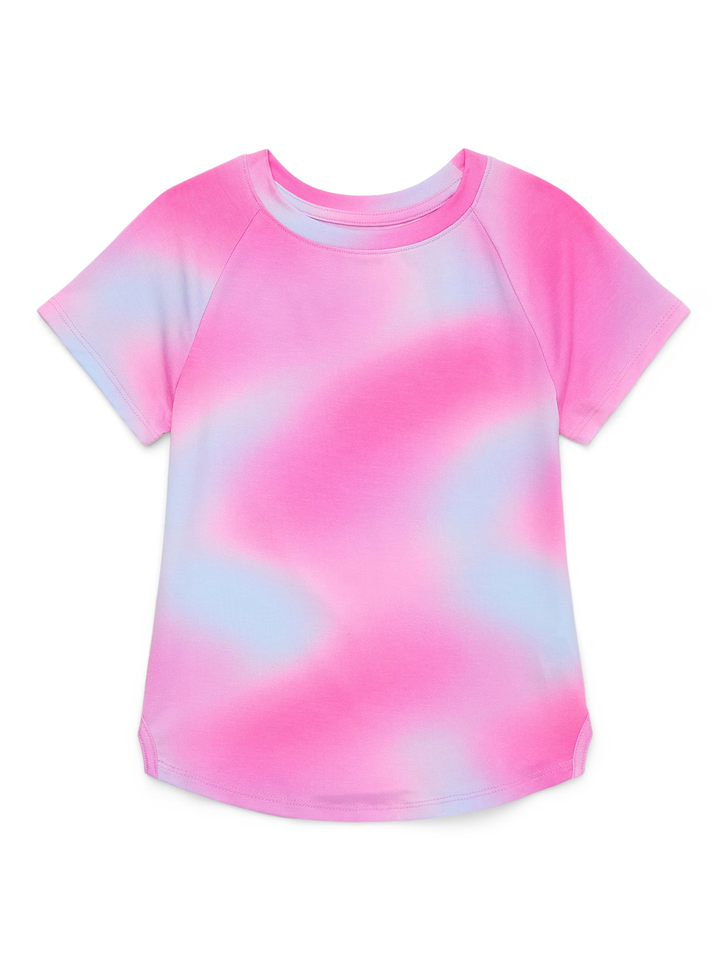 Athletic Works Girls Active Tee with Short Sleeves, Moisture-Wicking ...