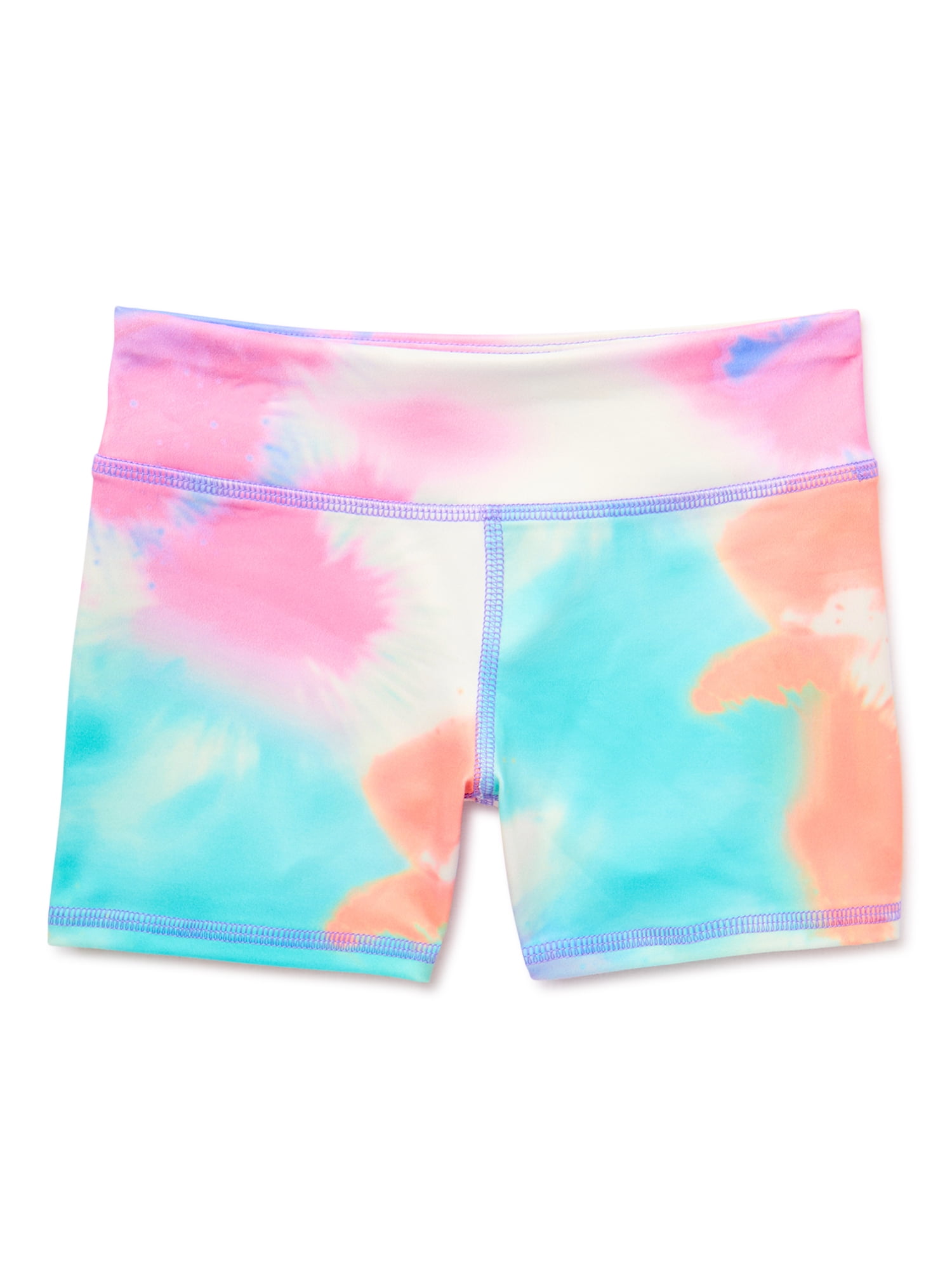 Athletic Works Girls Tumble Shorts, Sizes 4-18 & Plus, Moisture-Wicking ...