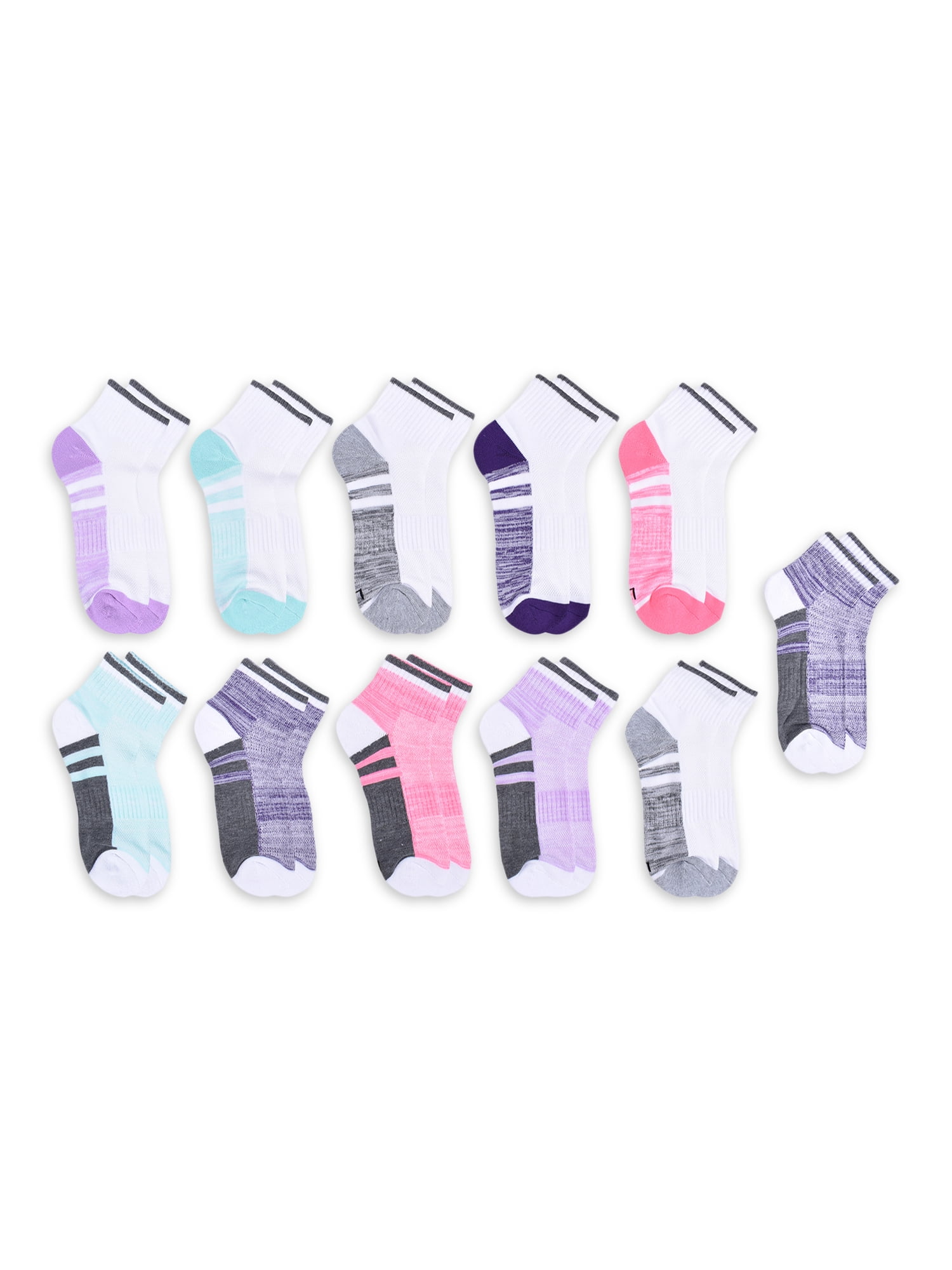 Athletic Works Girls Ankle Socks, 11-Pack, Sizes S-L - Walmart.com