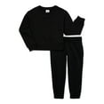 Athletic Works Girls Fleece Sweatshirt & Sweatpants Set - Walmart.com