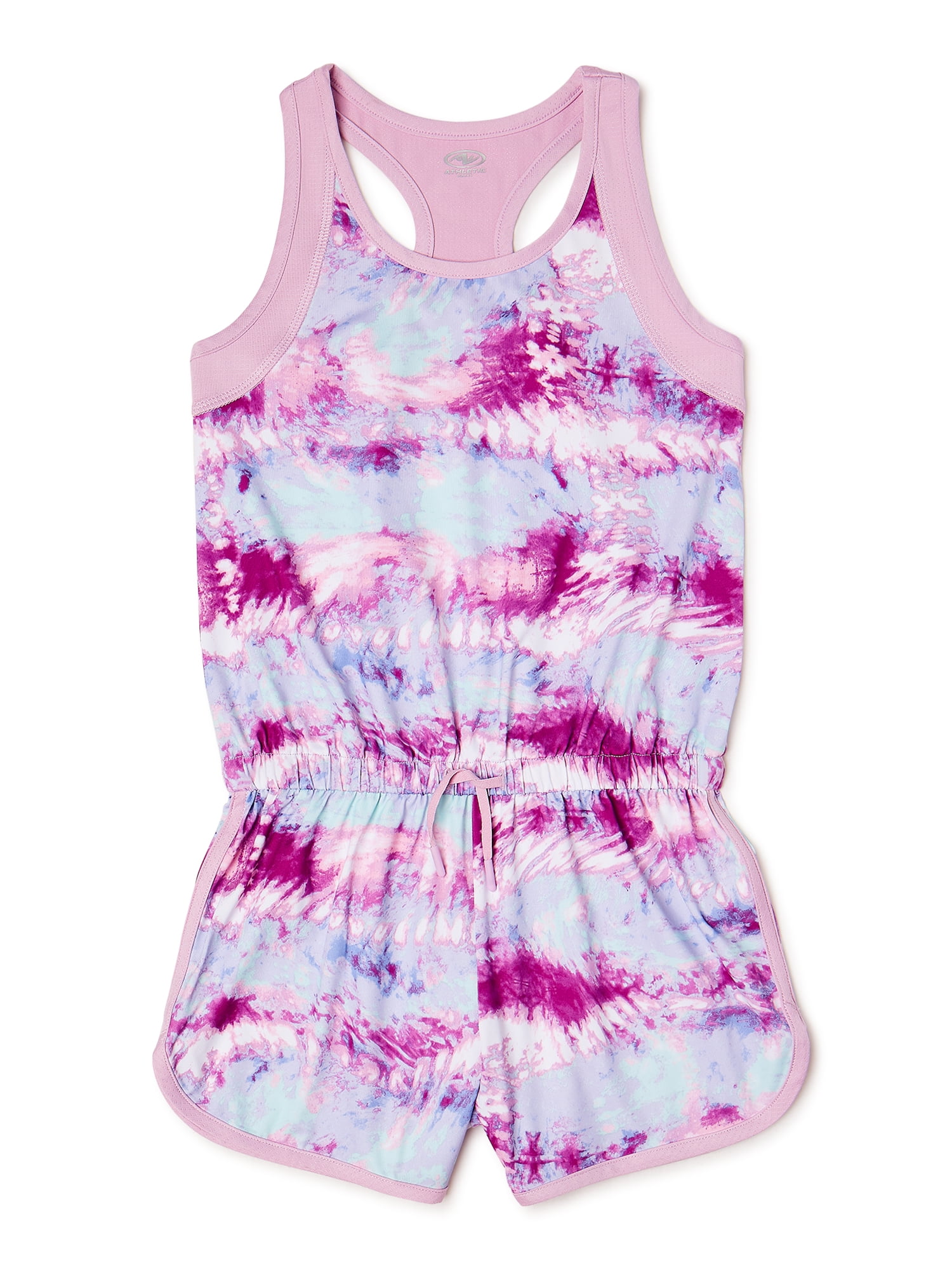 Athletic Works Girls Printed Active Romper, Sizes 4-18 - Walmart.com