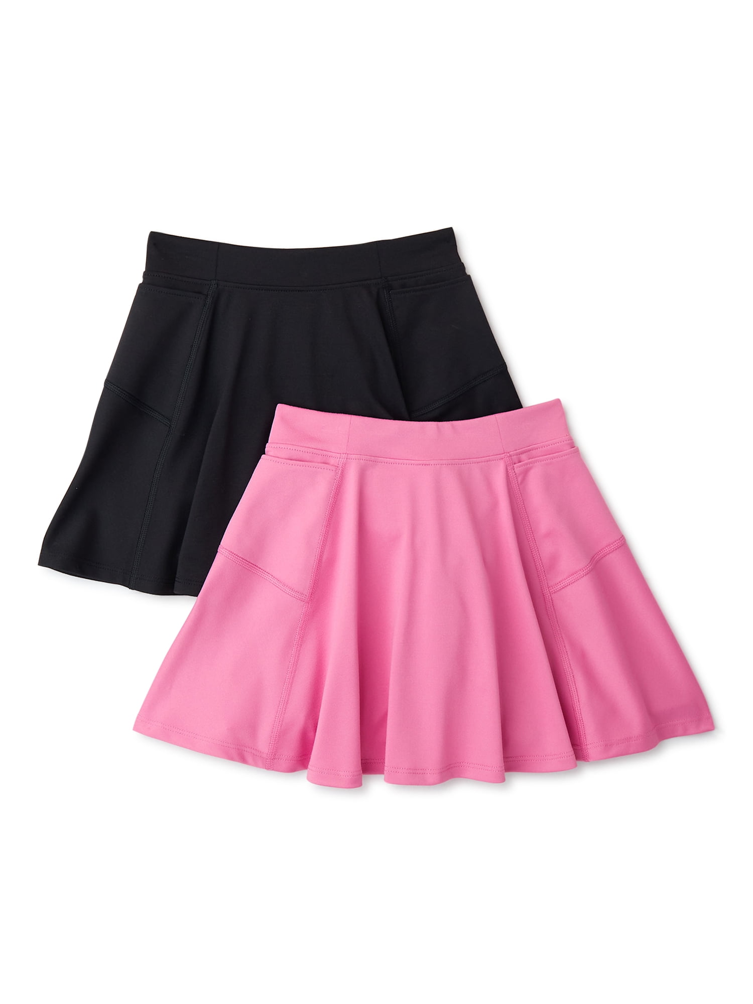 Athletic Works Girls Skort, 2-Pack, Sizes 4-18 & Plus - Walmart.com