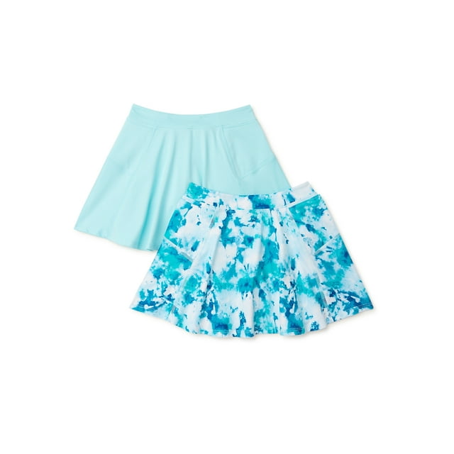 Athletic Works Girls Skort, 2-Pack, Sizes 4-18 & Plus - Walmart.com