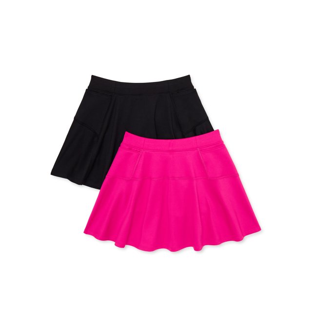 Athletic Works Girls Skort, 2-Pack, Sizes 4-18 & Plus - Walmart.com