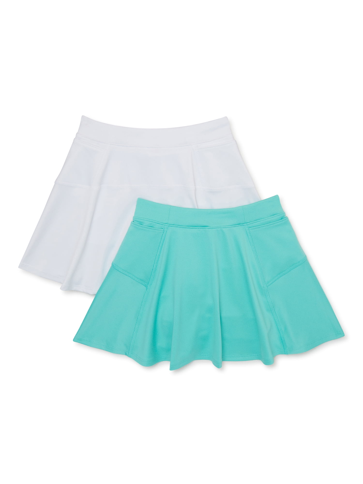 Athletic Works Girls Skort, 2-Pack, Sizes 4-18 & Plus - Walmart.com