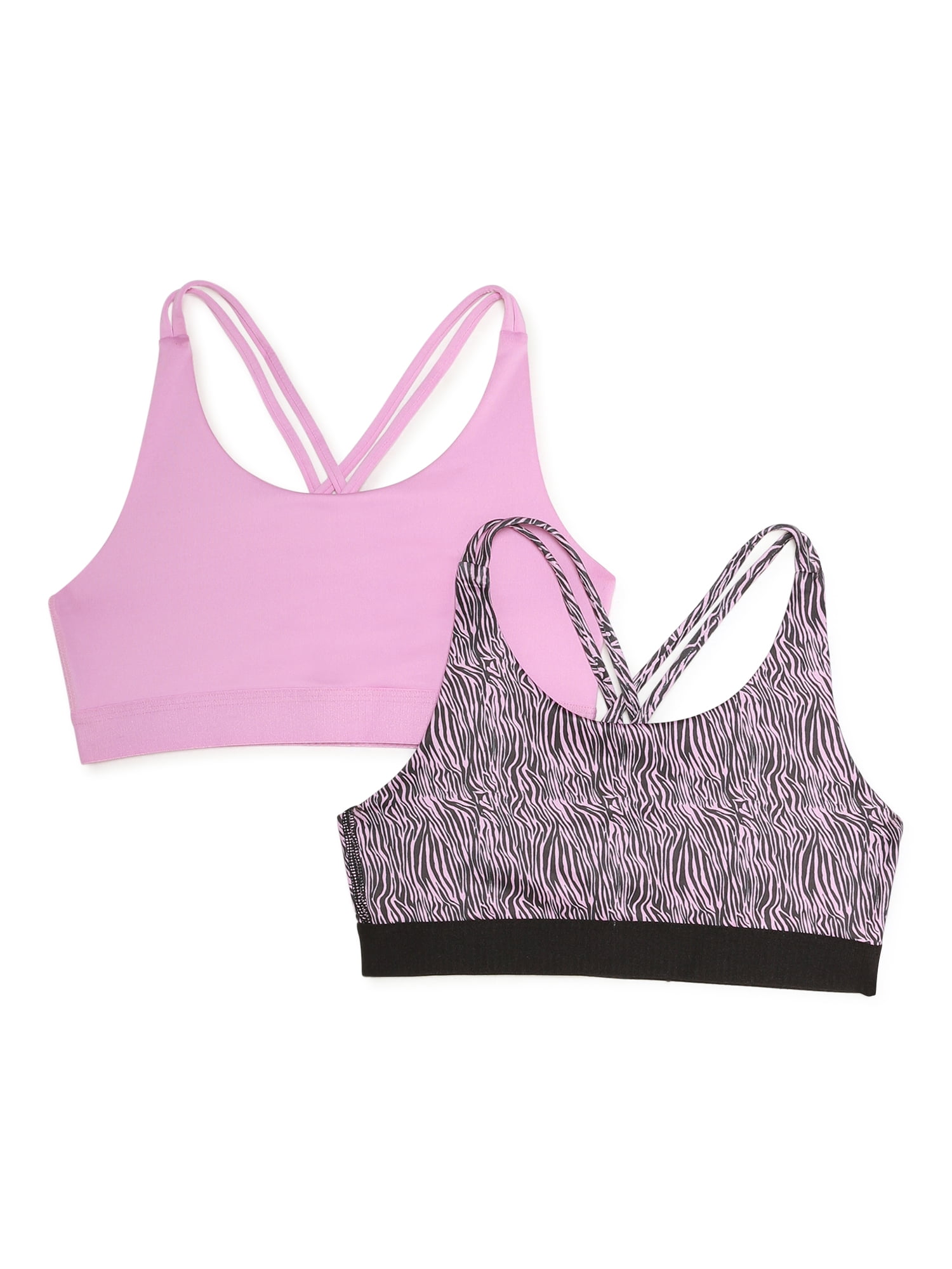 Athletic Works Girls Sports Bra, 2 Pack, Sizes XS-XXL - Walmart.com