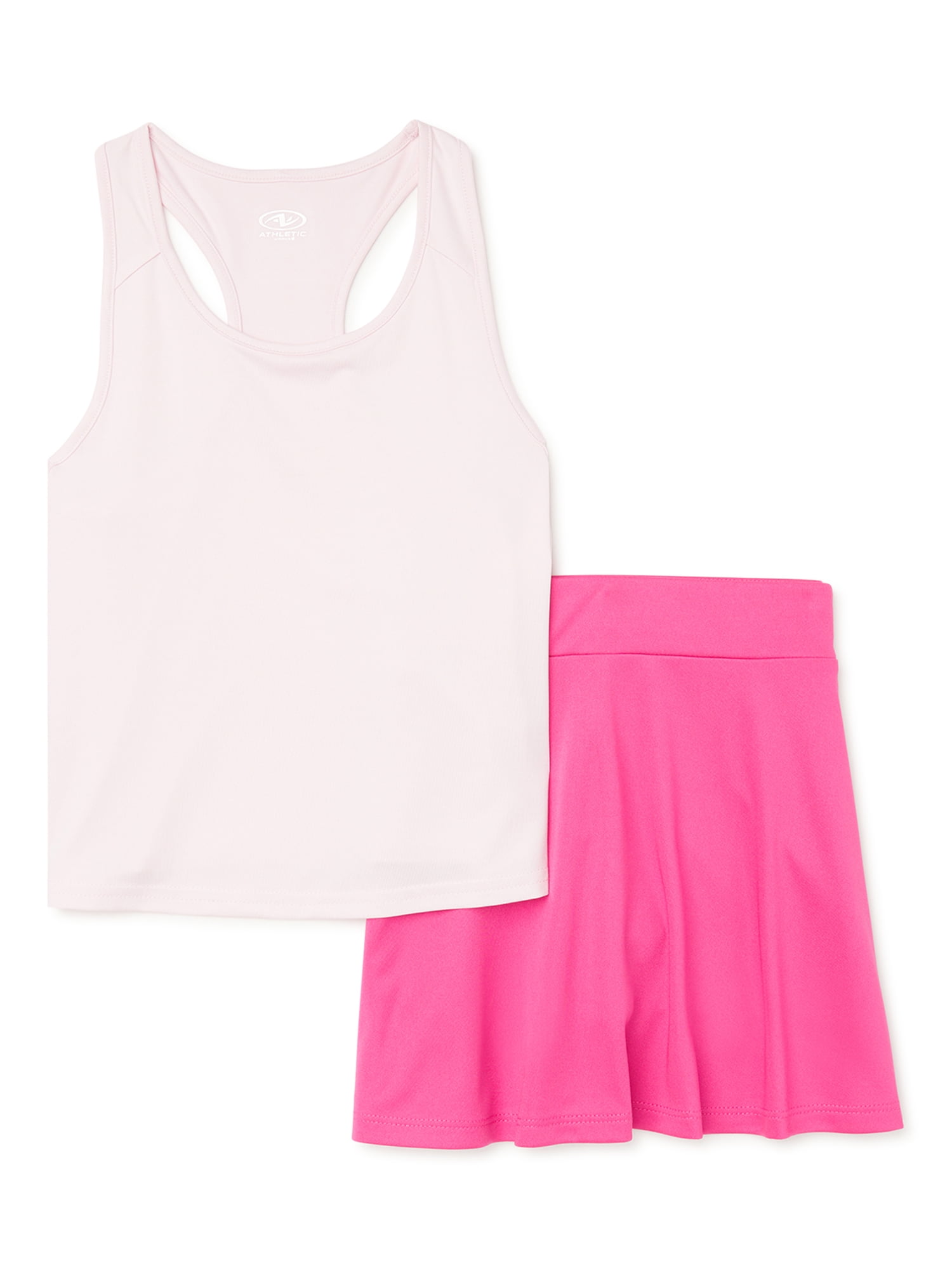Athletic Works Girls Tank Top and Skort Set, 2-Piece, Sizes 4-18 & Plus ...