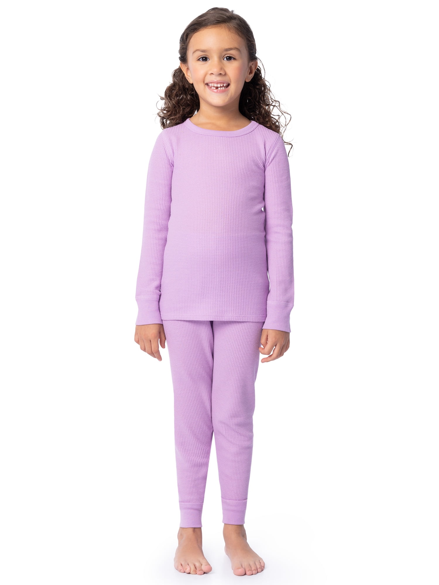 Athletic Works Girls Core Waffle Knit Thermal Set - Walmart.com