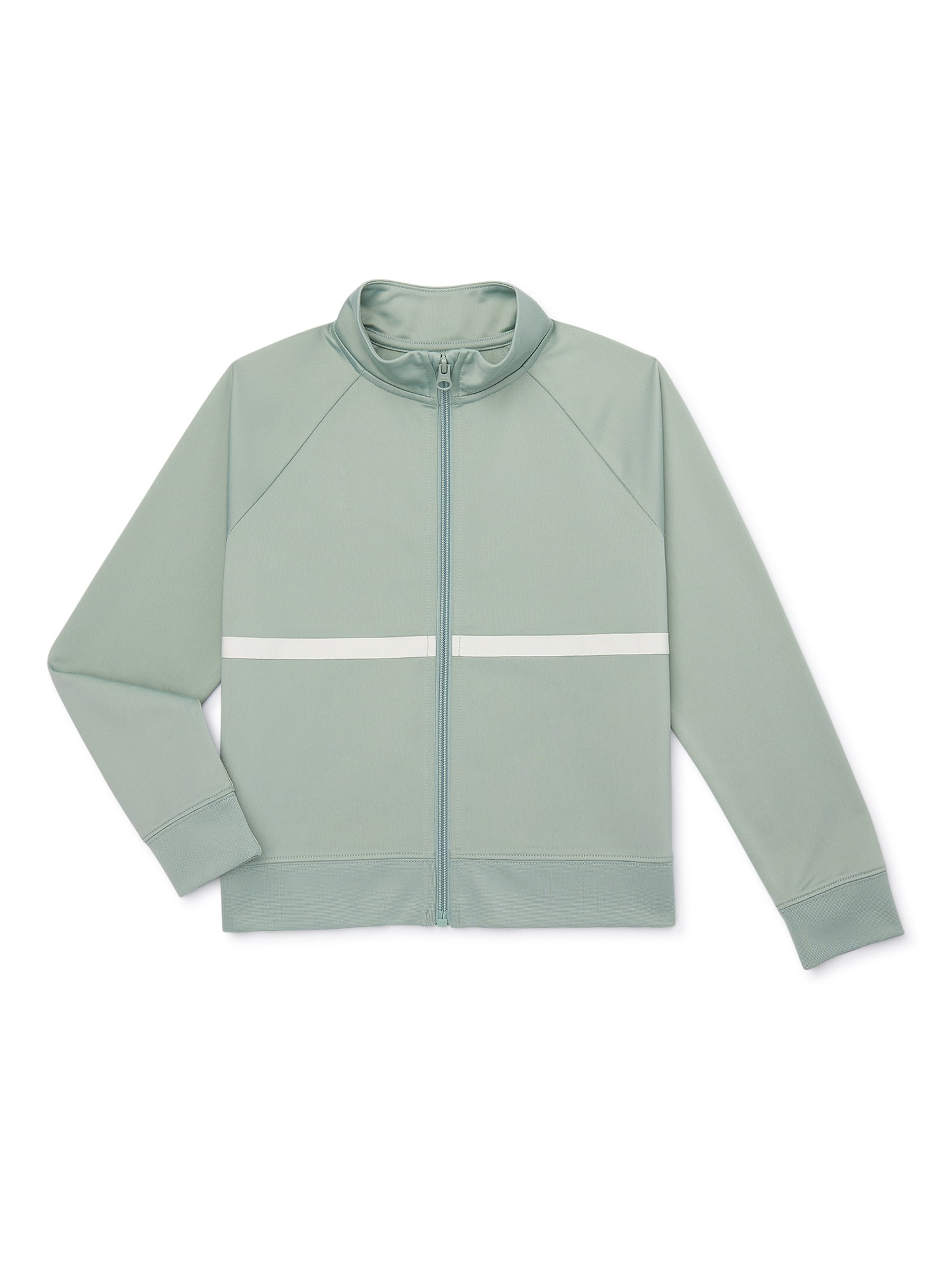 Athletic Works Girls Two-Tone Sweat Jacket - Polyester Fabric - Walmart.com