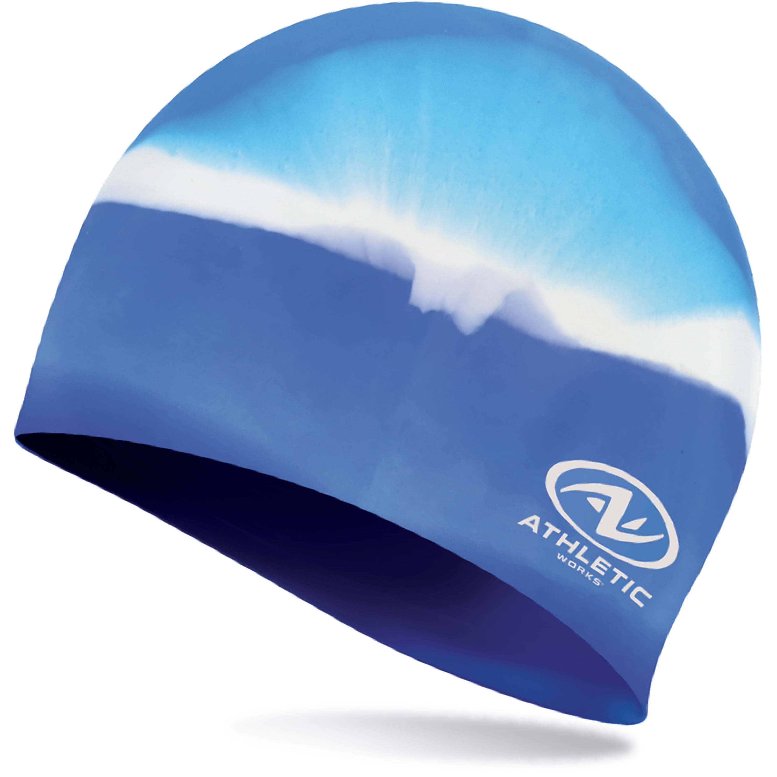 Athletic Works Junior Size Blue Tie Dye Silicone Swim Cap, 40 g ...