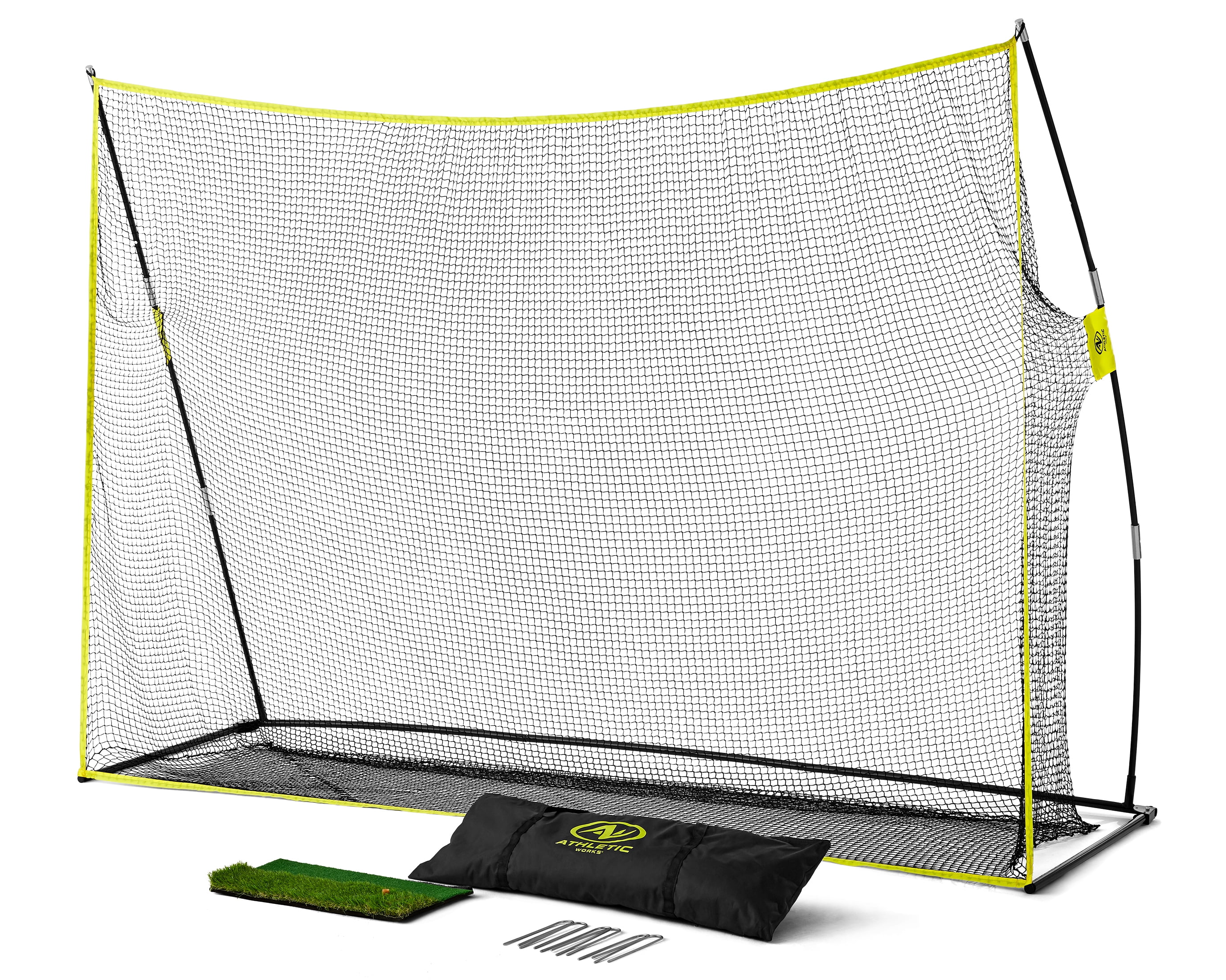 Athletic Works Large Golf Training Net W/Hitting Mat - Walmart.com