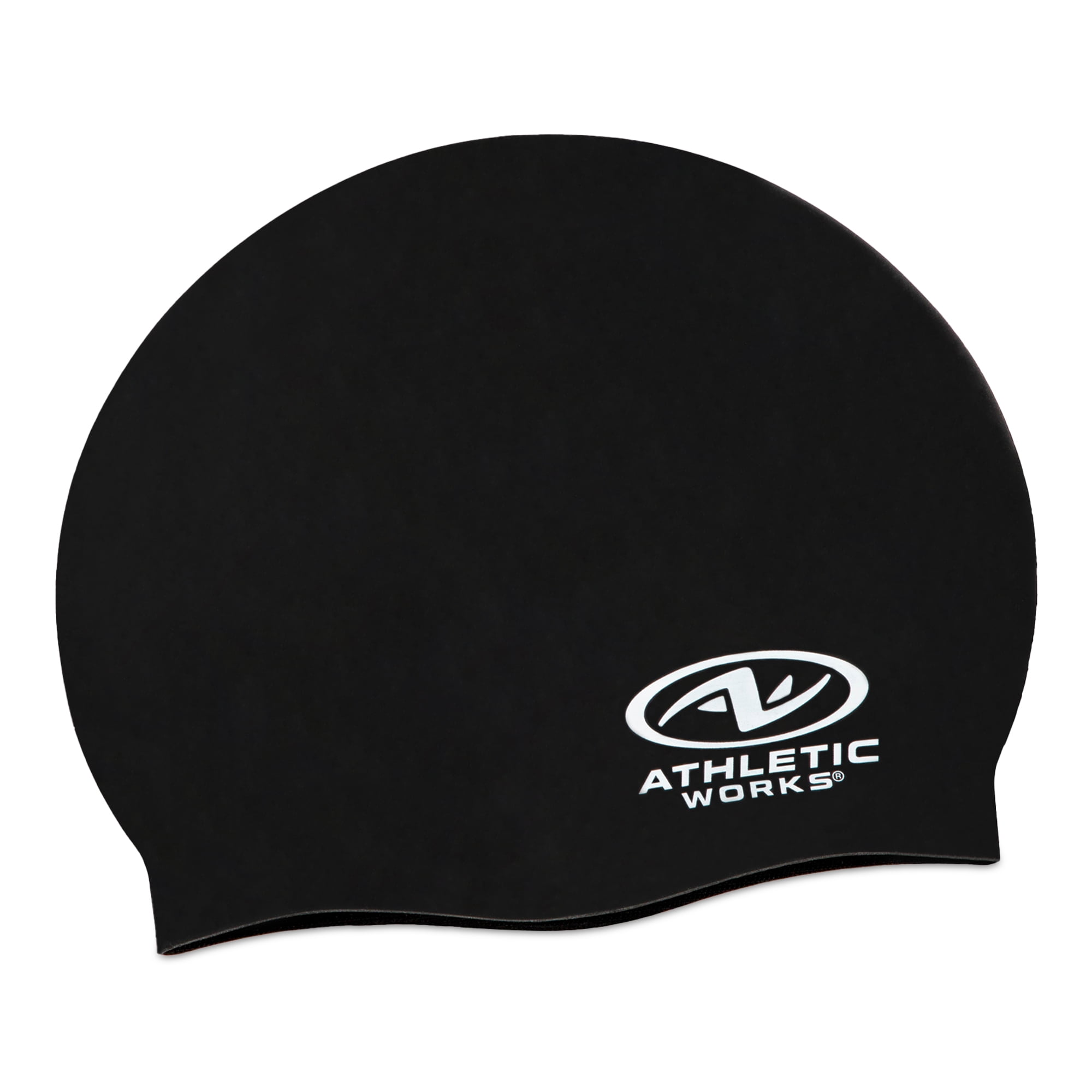 Athletic Works Latex-free Silicone Adult Swim Cap, Black - Walmart.com