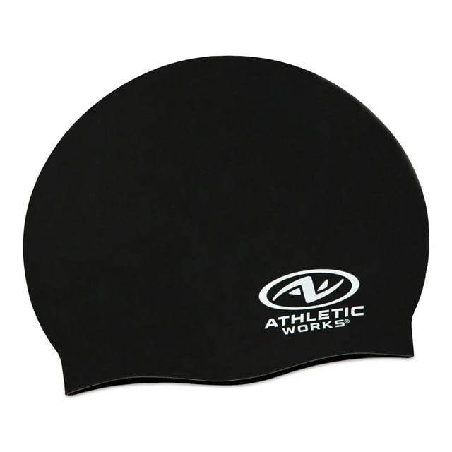 Athletic Works Latex-free Silicone Adult Swim Cap, Black - Walmart.com