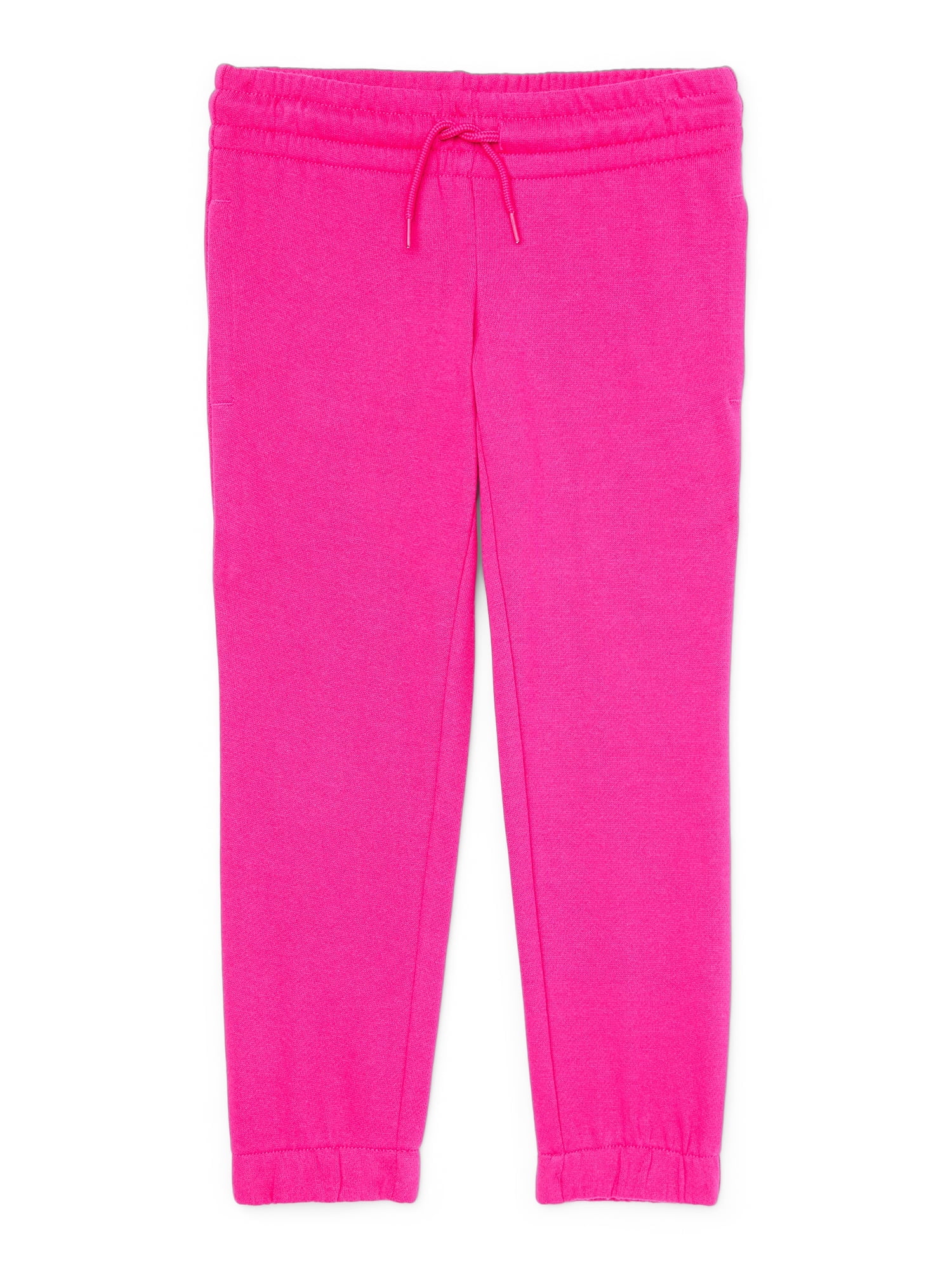 Athletic Works Little and Big Girls Fleece Jogger Sweatpants, Sizes 4 ...