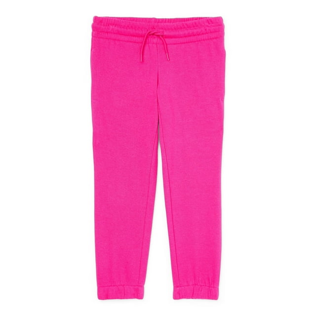 Athletic Works Little and Big Girls Fleece Jogger Sweatpants, Sizes 4 ...