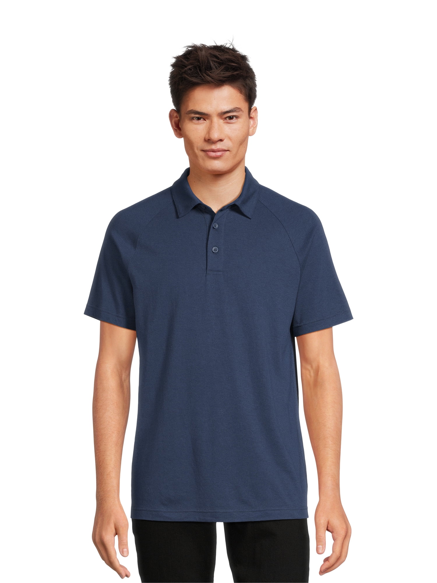 Athletic Works Men's & Big Men's Active Polo Shirt, Sizes S- 3XL ...
