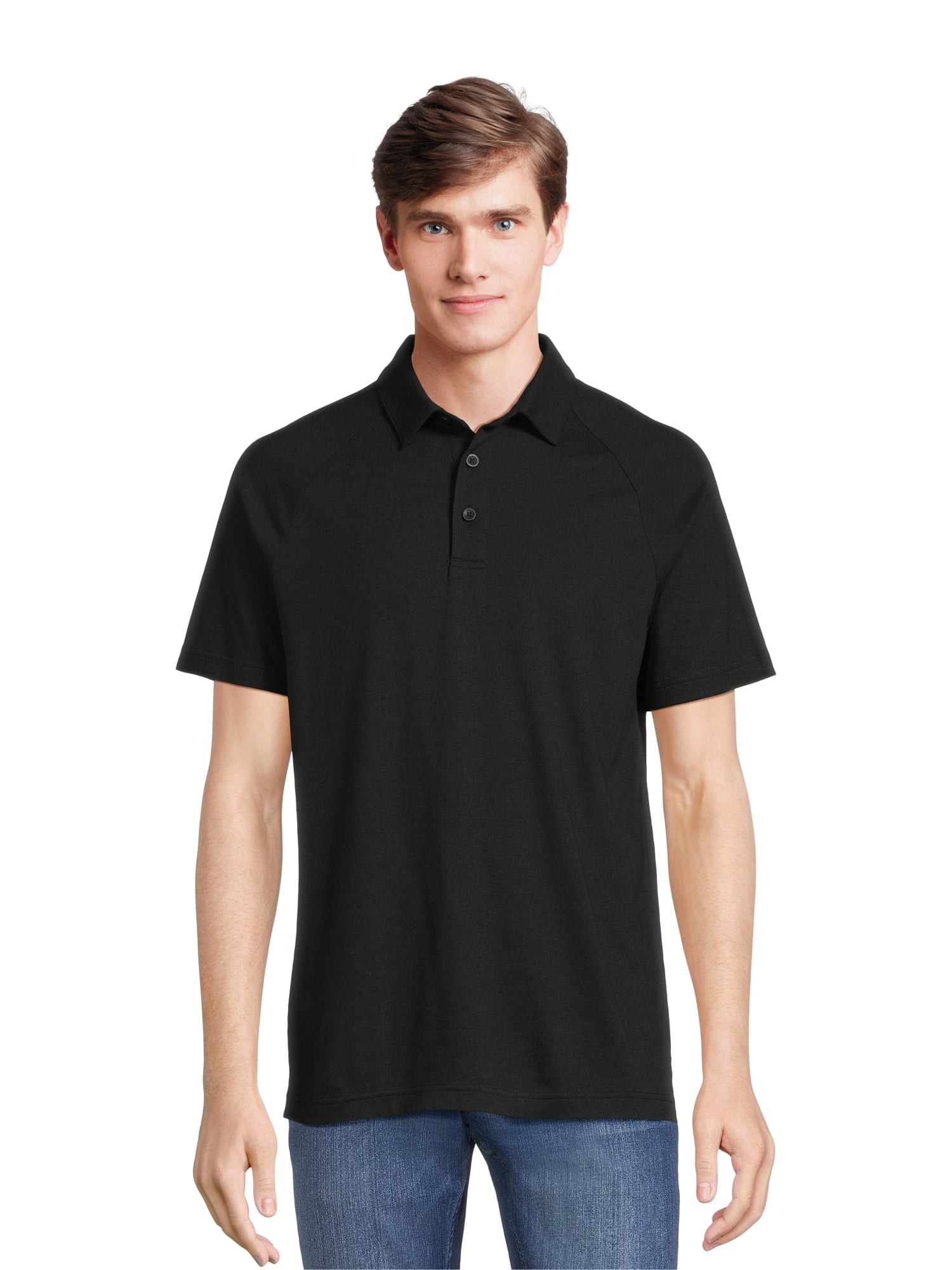 Athletic Works men's Active Polo Shirt - Raglan Sleeves - Walmart.com