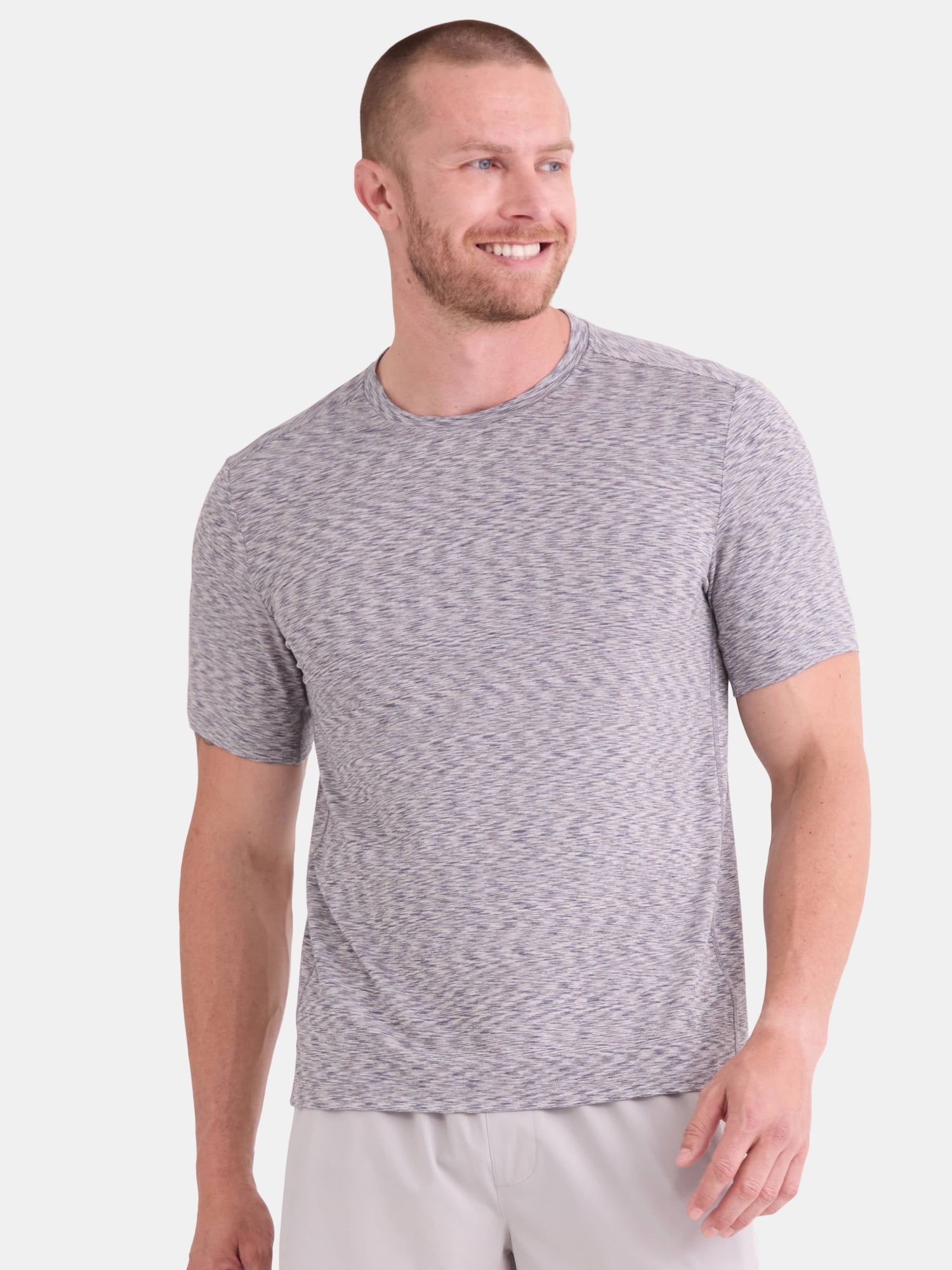 Athletic Works Men's and Big Men's Space Dye Tee with Short Sleeves ...