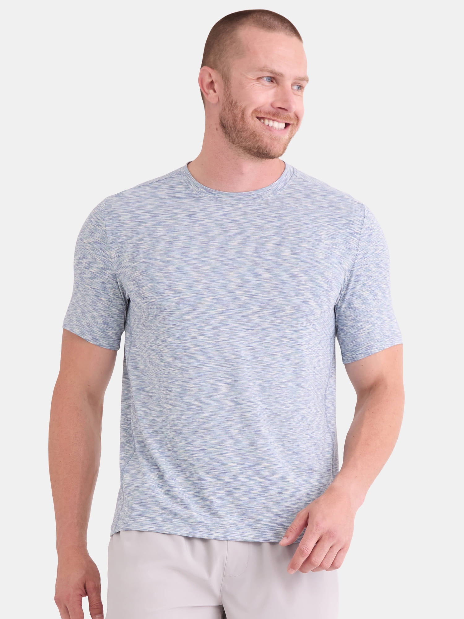 Athletic Works Men's and Big Men's Space Dye Tee with Short Sleeves ...