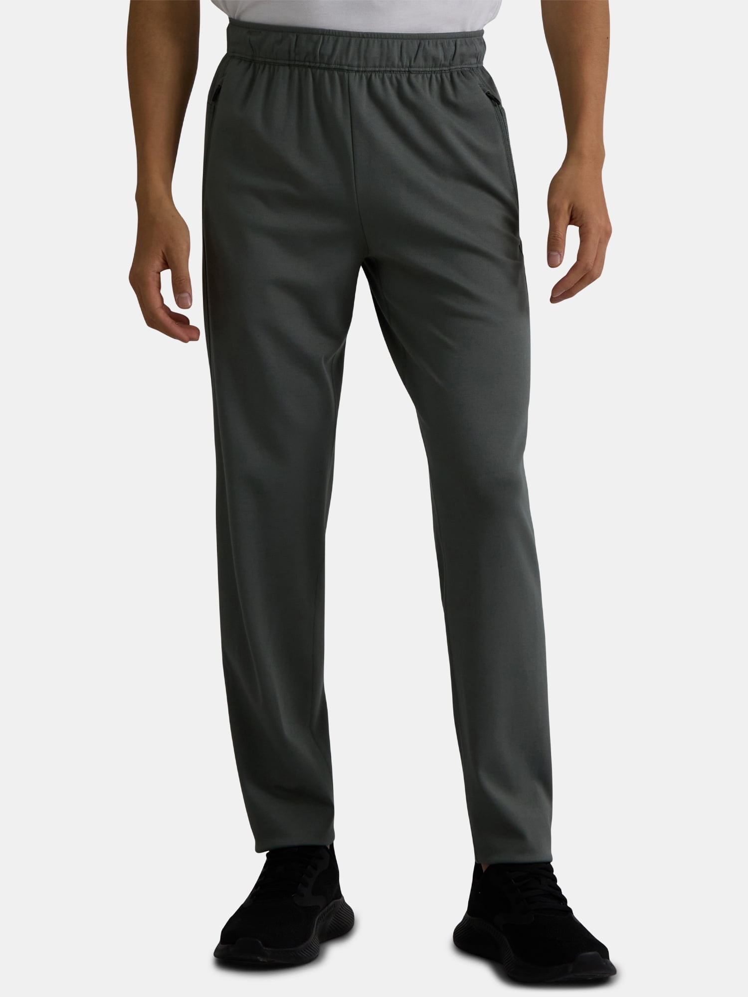 Athletic Works Men's and Big Men's Slim Knit Pants, 30" Inseam, Sizes ...