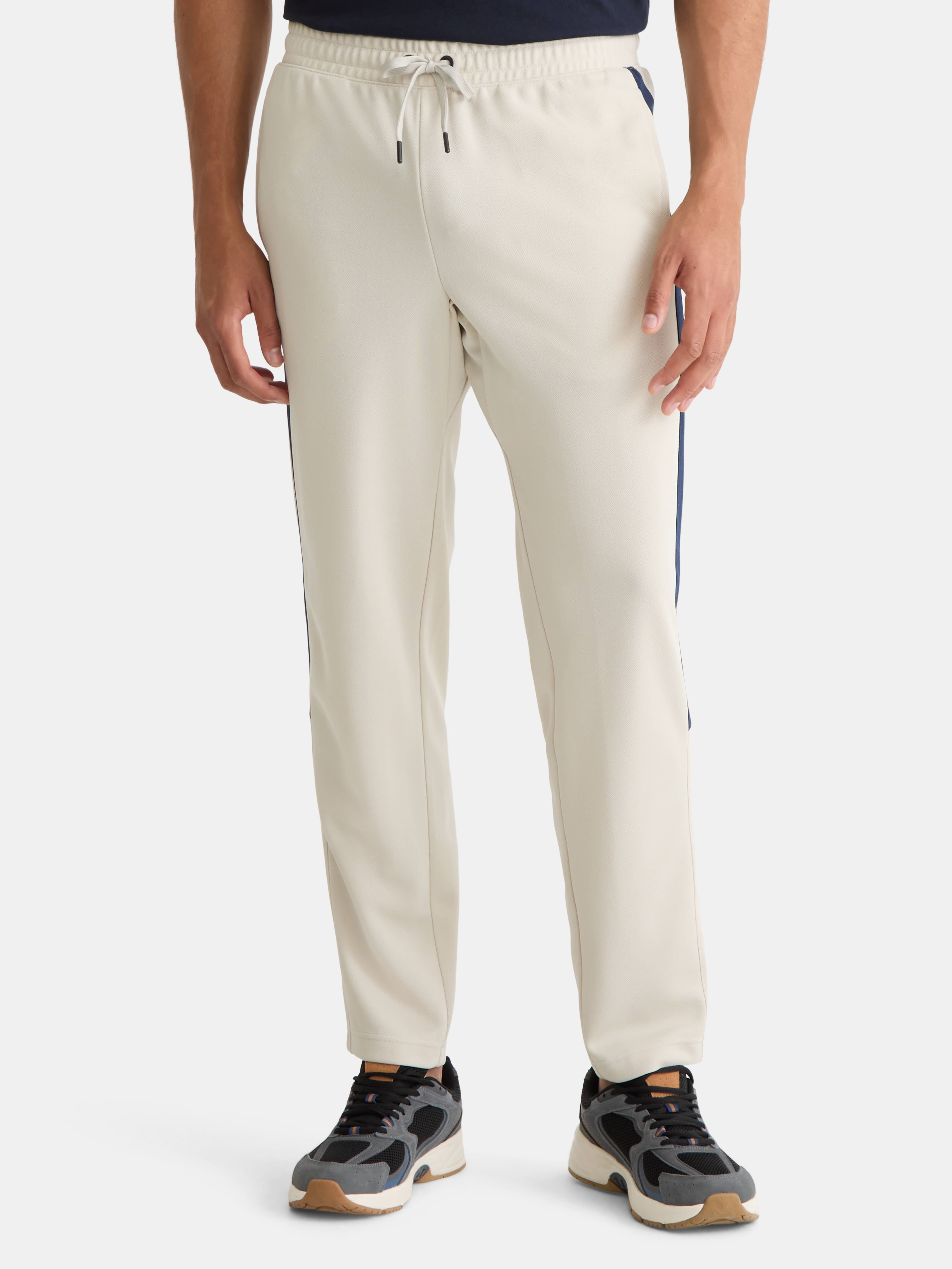 Athletic Works Men's and Big Men's Tricot Track Pants with Side Stripes ...