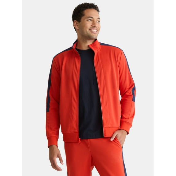 Athletic Works Men's and Big Men's Tricot Track Jacket, Sizes S-3XLT ...