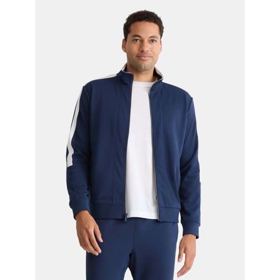 Athletic Works Men's and Big Men's Tricot Track Jacket, Sizes S-3XLT ...