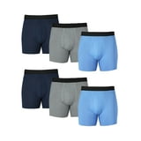 Athletic Works Men's Breathable Mesh Boxer Briefs, 6 Pack, Moisture ...