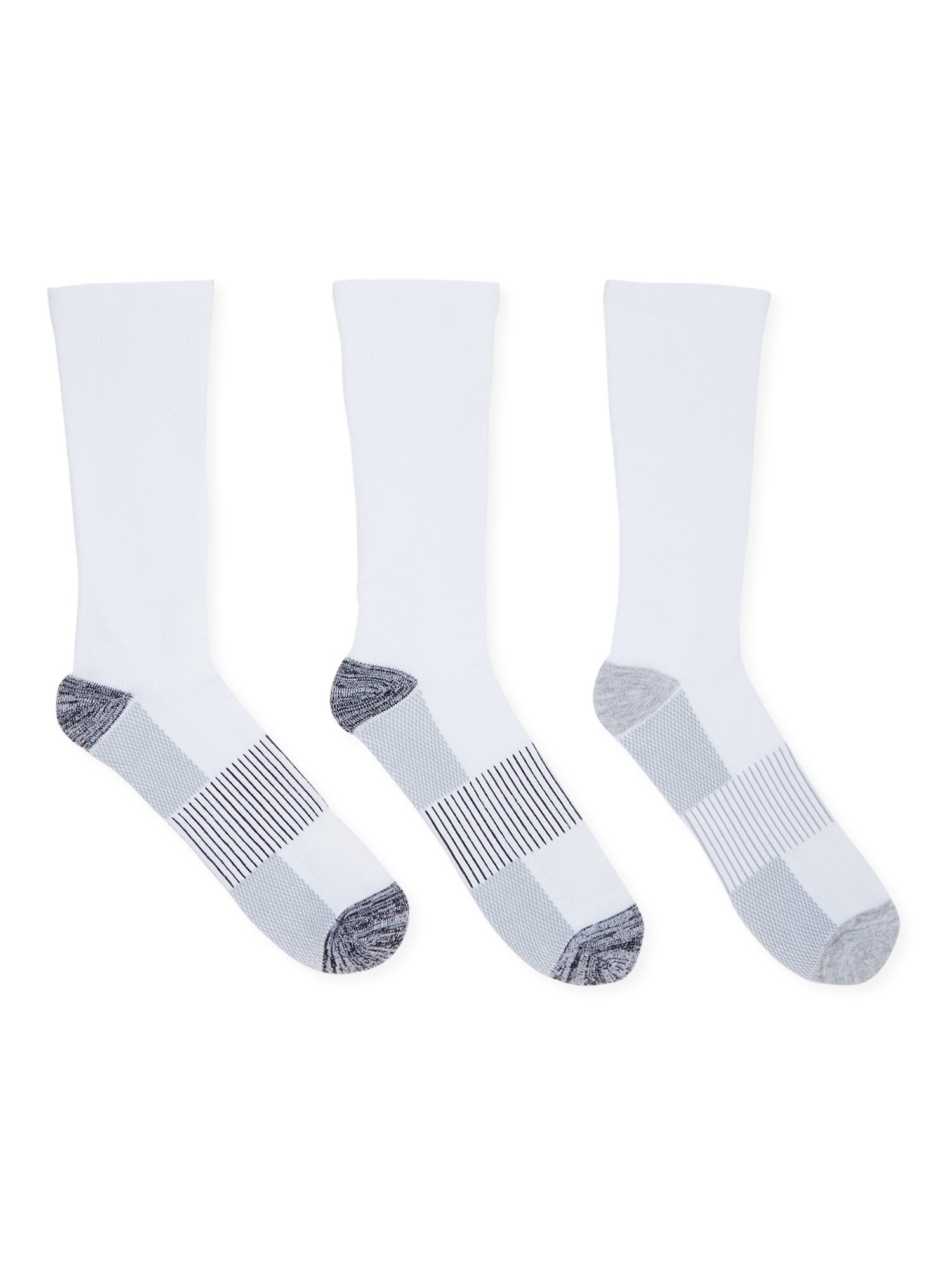 Athletic Works Men's Crew Socks, 3-Pack - Walmart.com