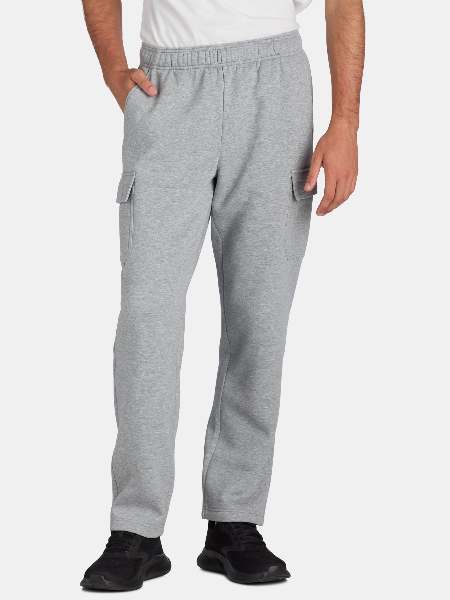 Athletic Works Mens And Big Mens Fleece Cargo Jogger Pants Sizes S