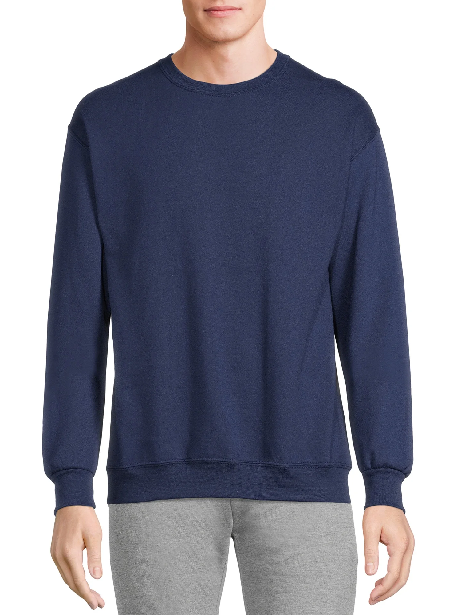 Athletic Works Men's Fleece Crewneck Sweatshirt, Sizes S to 4XL ...