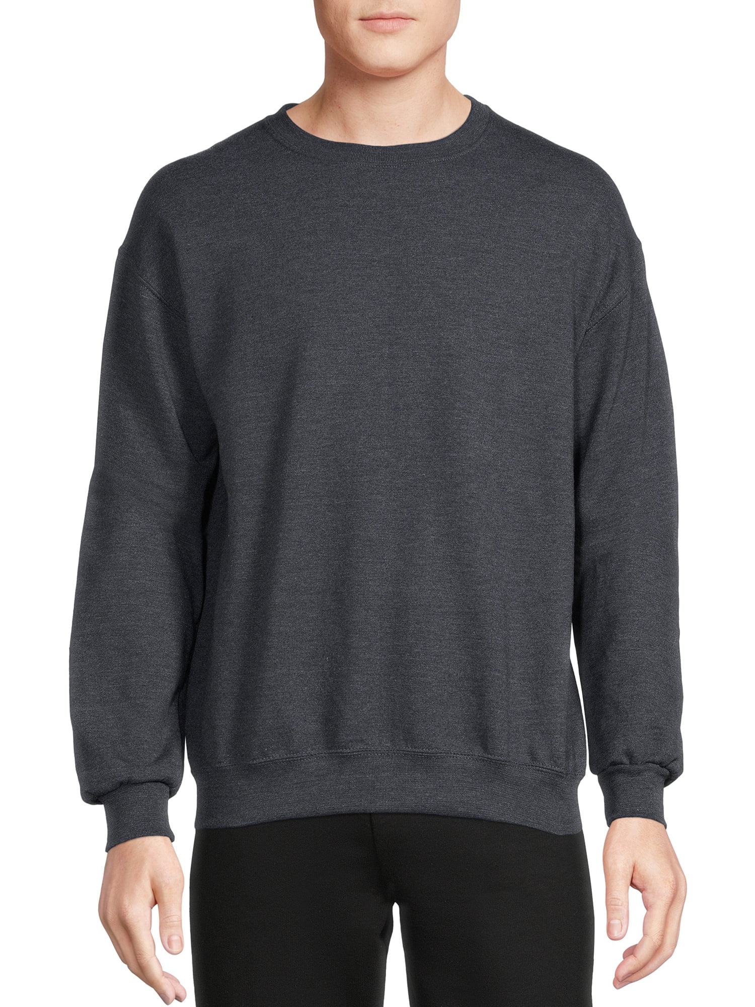 Athletic Works Men's Fleece Crewneck Sweatshirt, Sizes S to 4XL ...