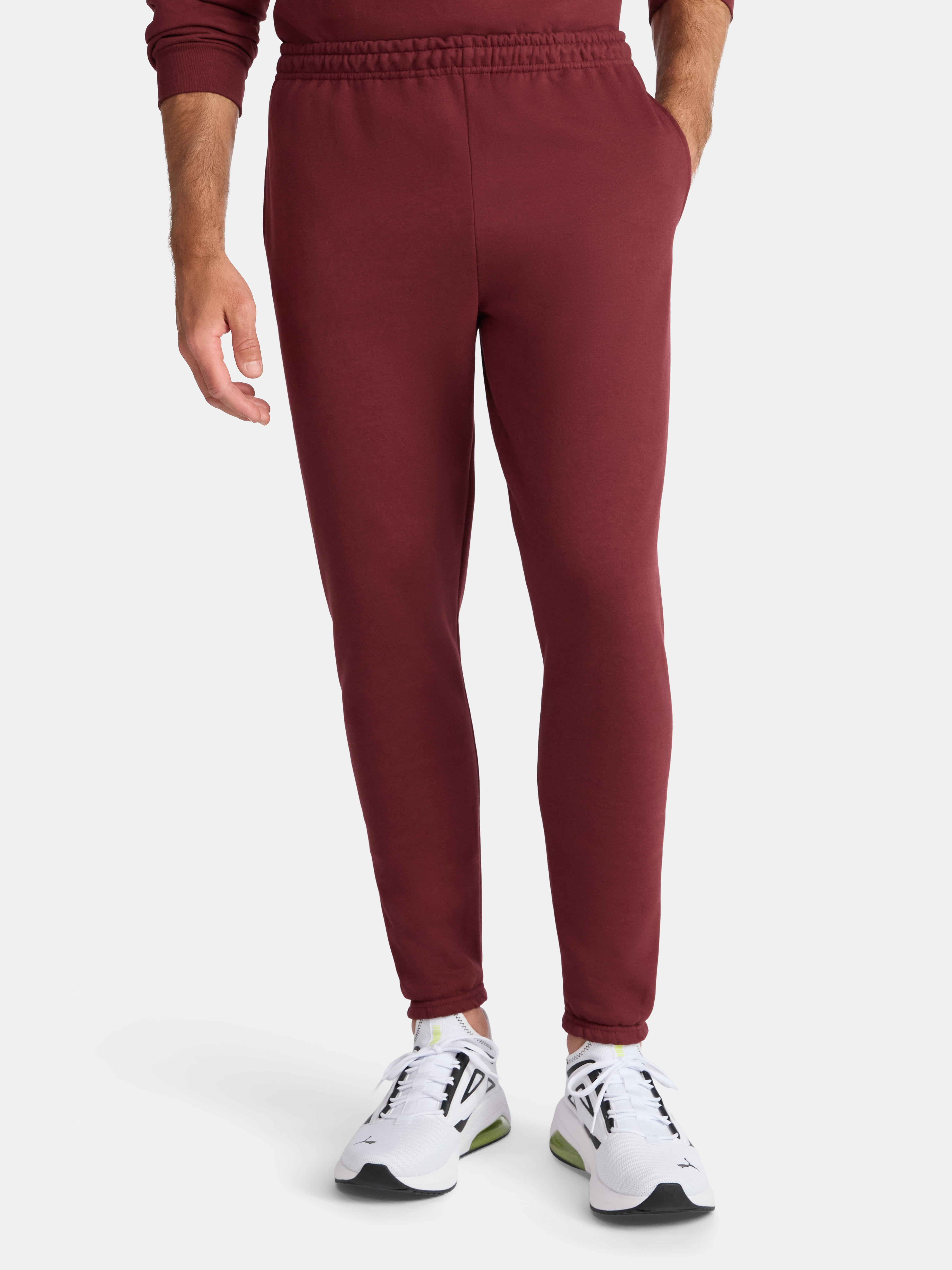 Athletic Works Men's and Big Men's Fleece Jogger Sweatpants, Sizes XS ...