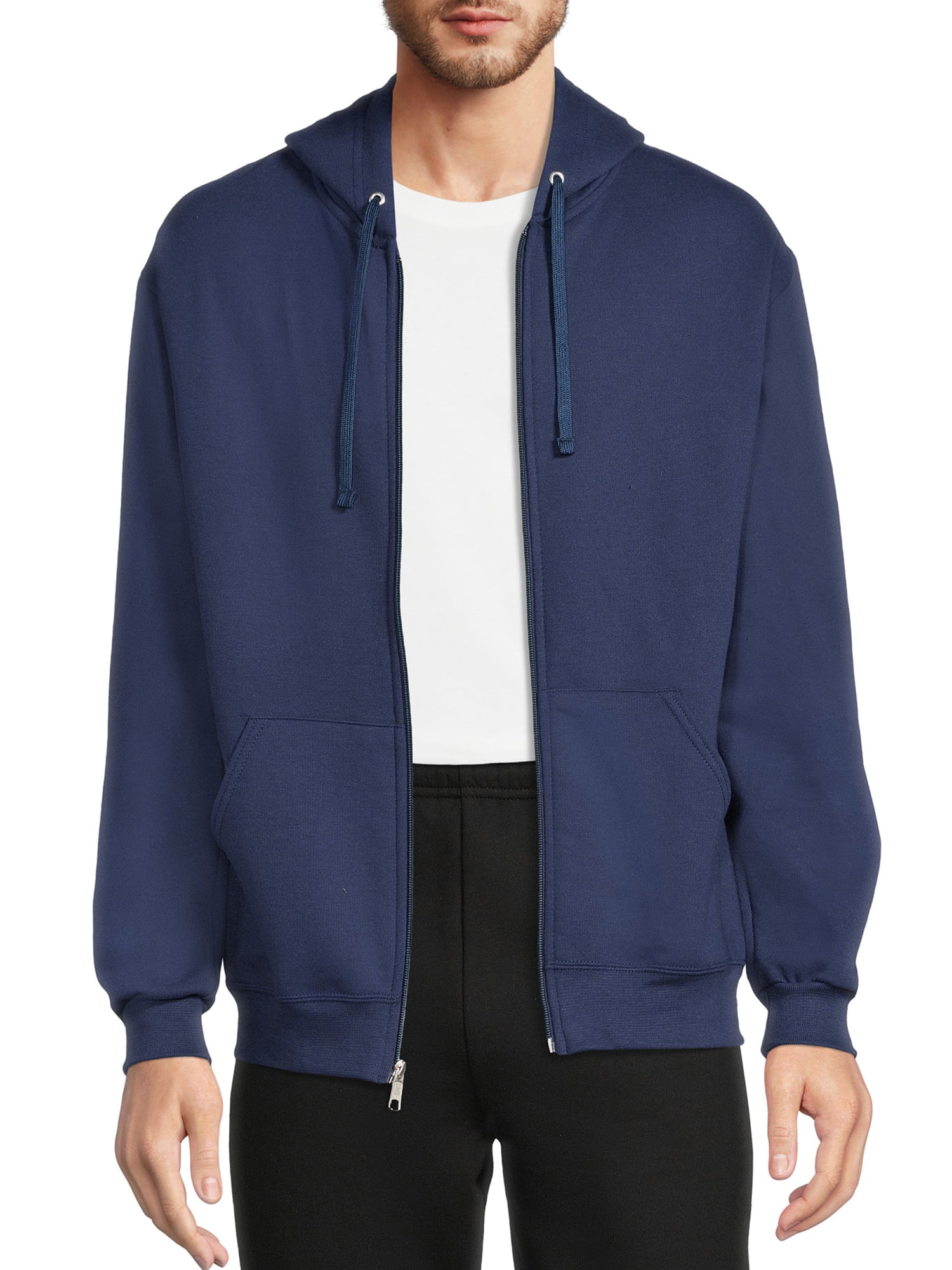 Athletic Works Men's Fleece Full Zip Hoodie Jacket - Walmart.com