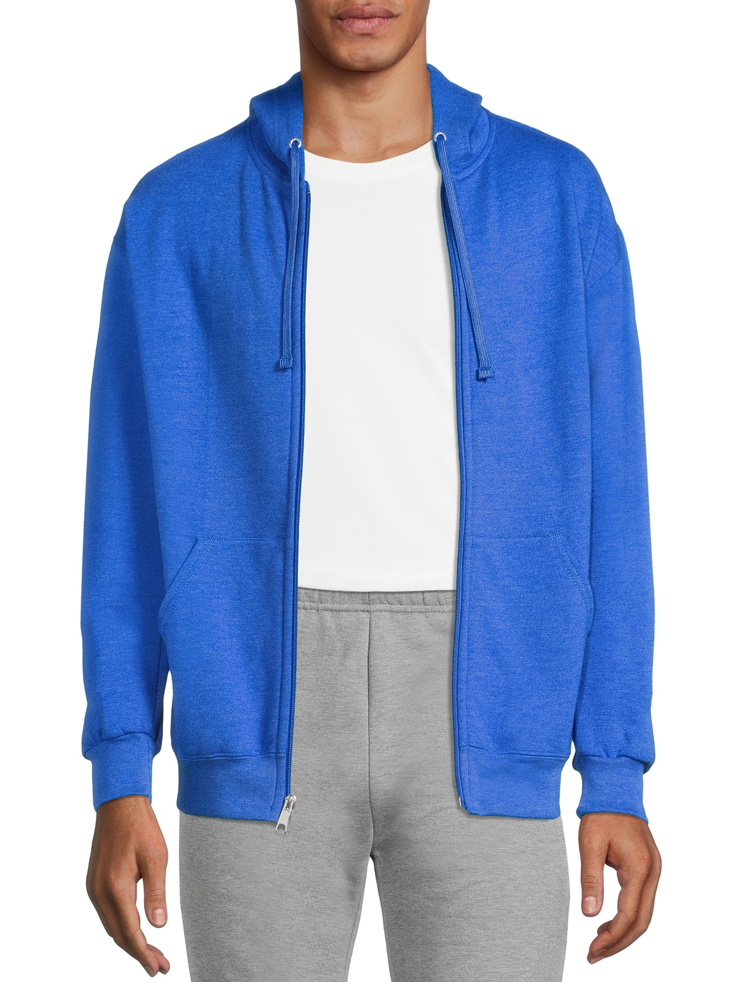 Athletic Works Men's Fleece Full Zip Hoodie Jacket - Walmart.com