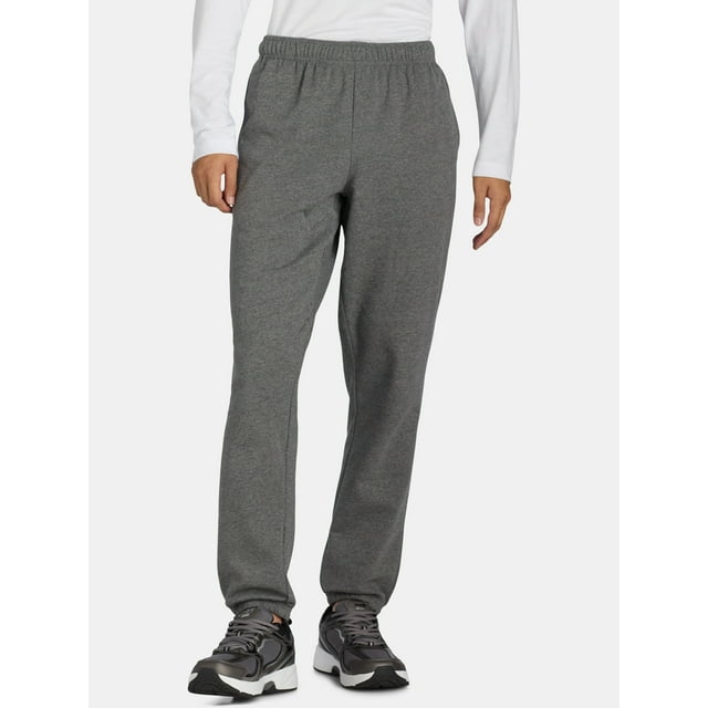 Athletic Works Men's and Big Men’s Fleece Jogger Pants, Sizes S-3XL ...